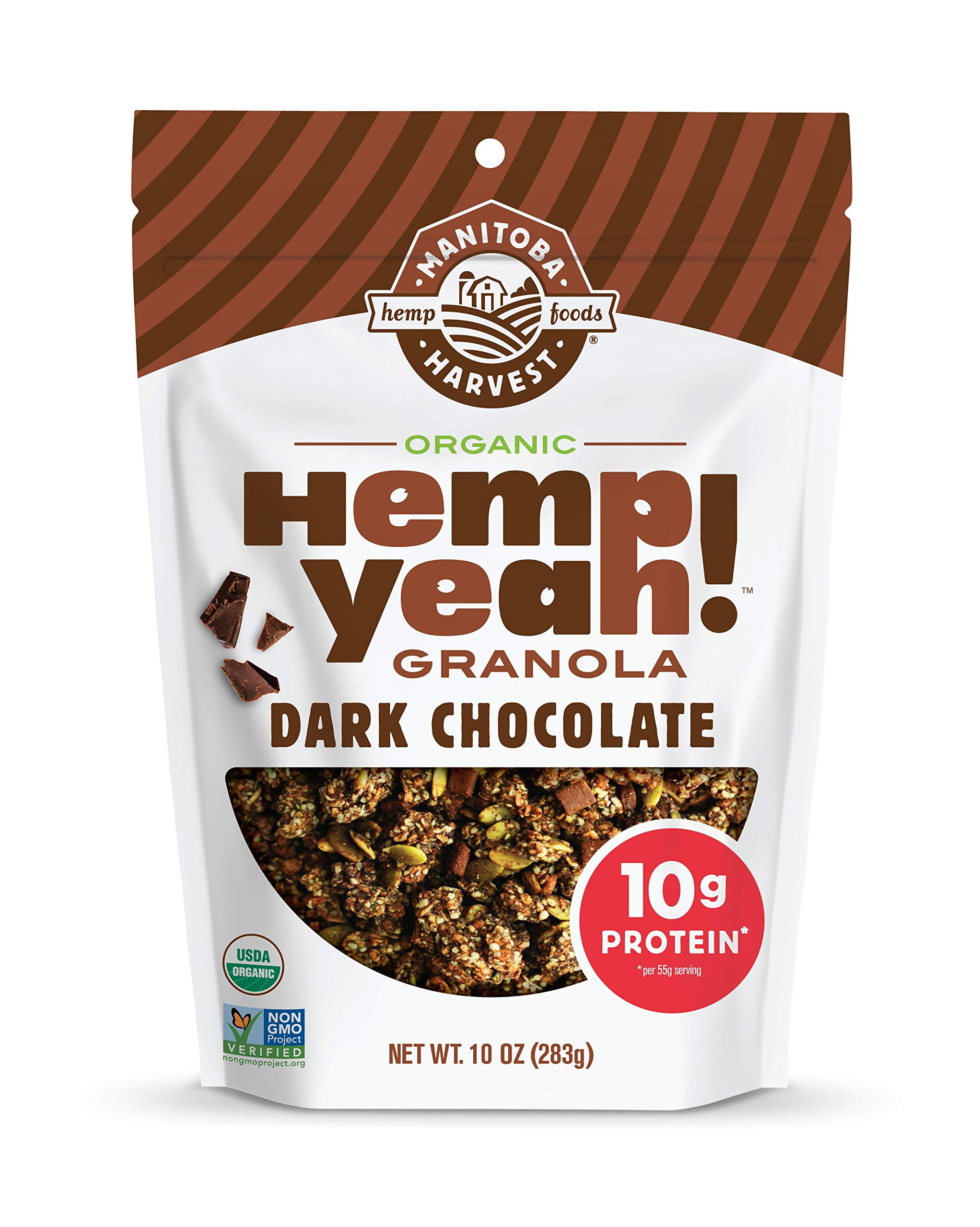 Manitoba Harvest Hemp Yeah! Granola, Dark Chocolate, 10g Protein, 3g ...