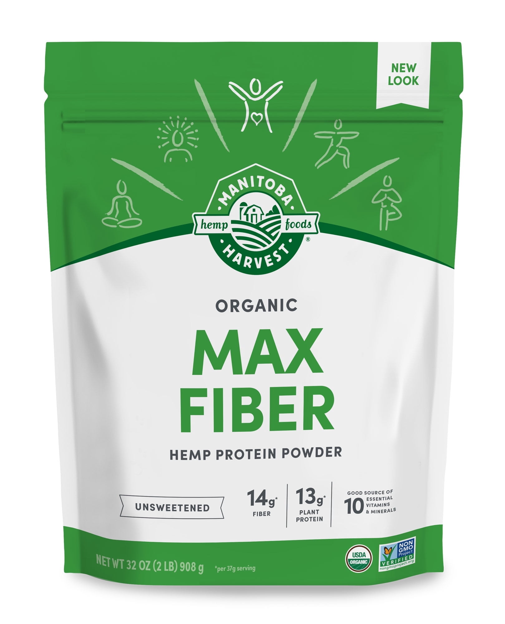 Manitoba Harvest, Organic Hemp Protein Powder, 32 oz, Unsweetened ...