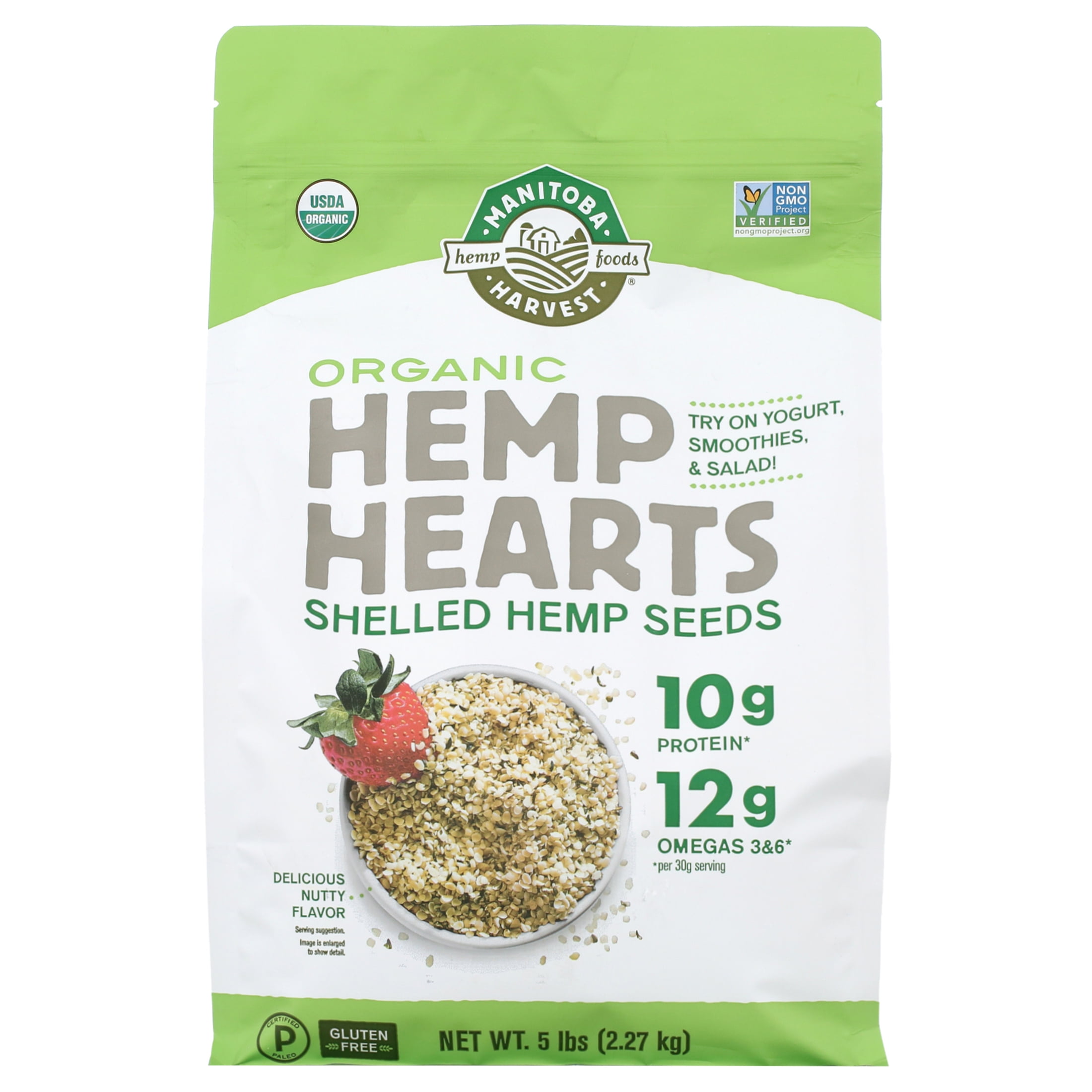 Manitoba Harvest Organic Hemp Seeds, Shelled Hemp Hearts, Plant Based ...