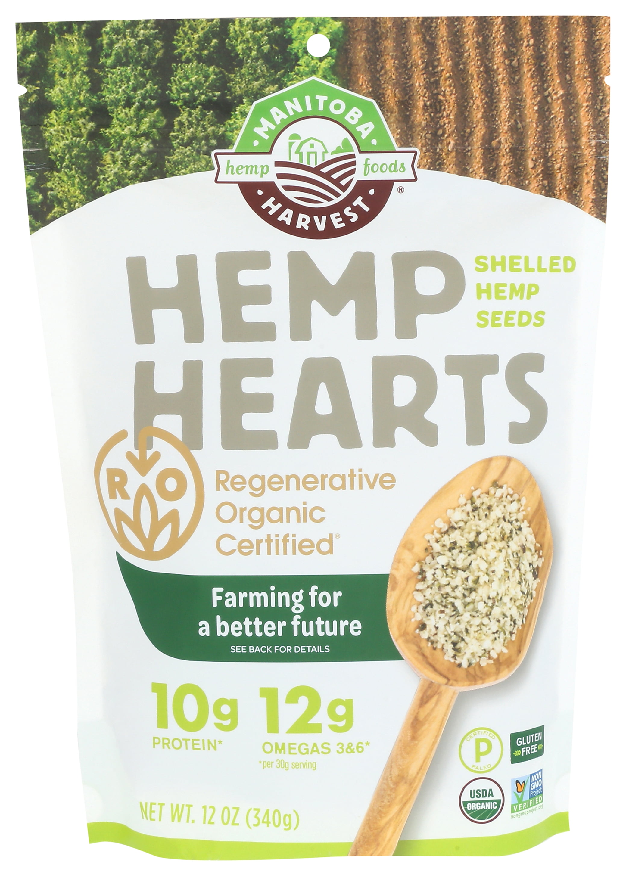 Manitoba Harvest Regenerative Organic Hemp Hearts, 12 oz - Walmart.com