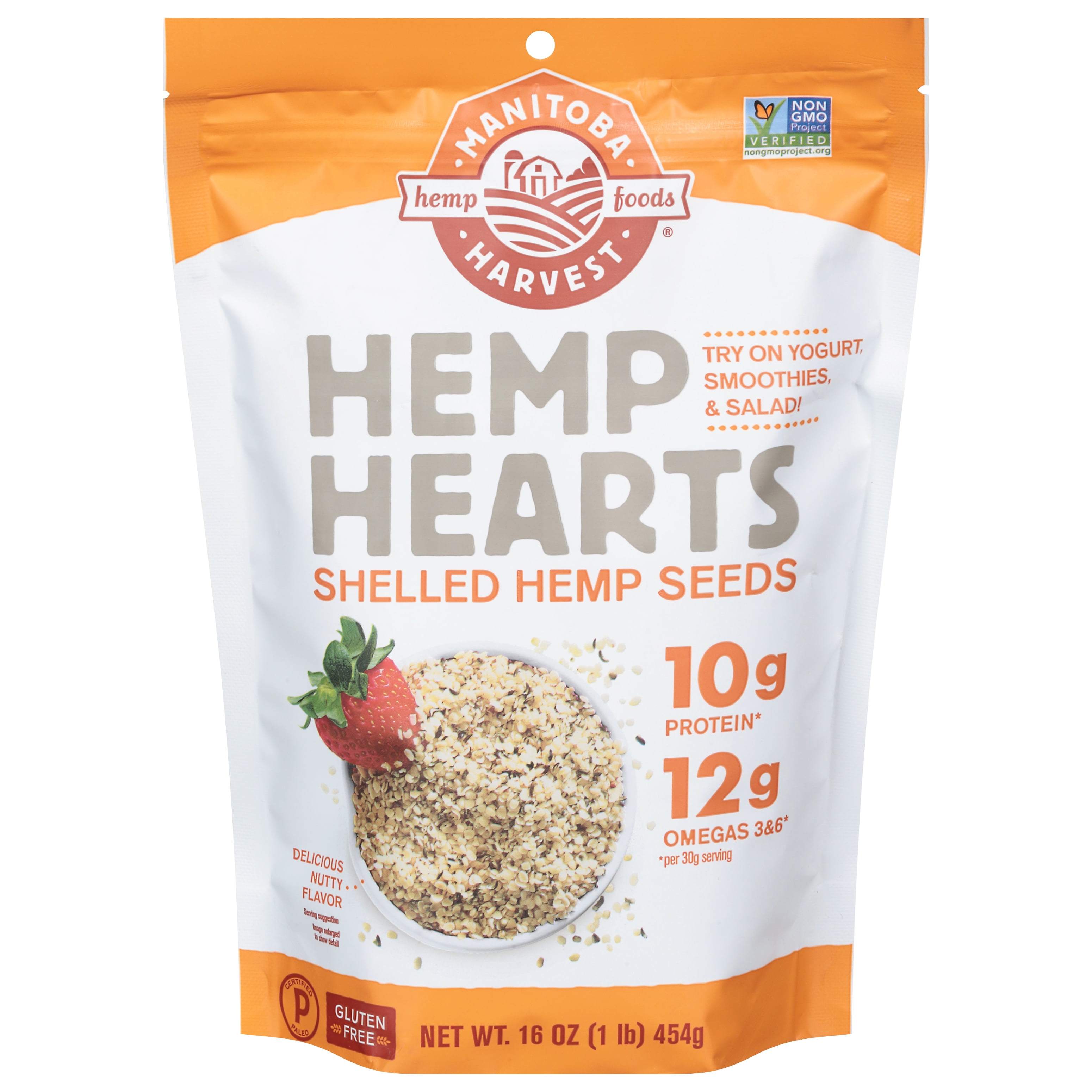 Manitoba Harvest Shelled Hemp Hearts 16 oz (Pack Of 6) - Walmart.com