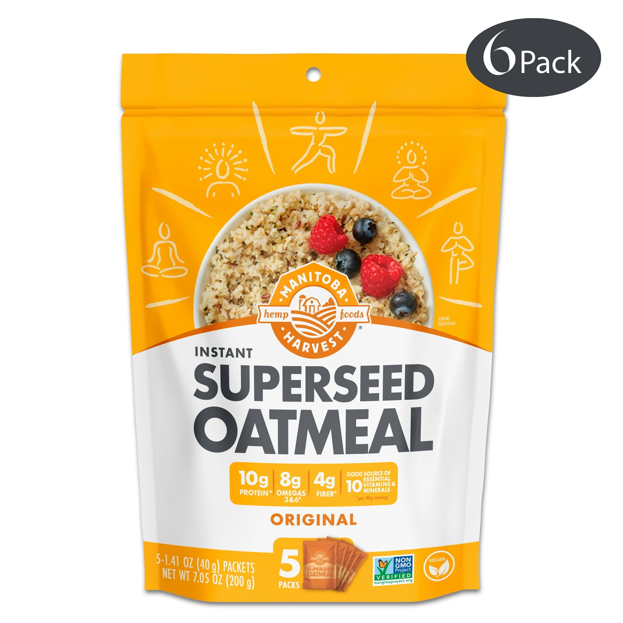 (Pack Of 6) Manitoba Harvest Superseed Original Oatmeal 7 Oz - Walmart.com
