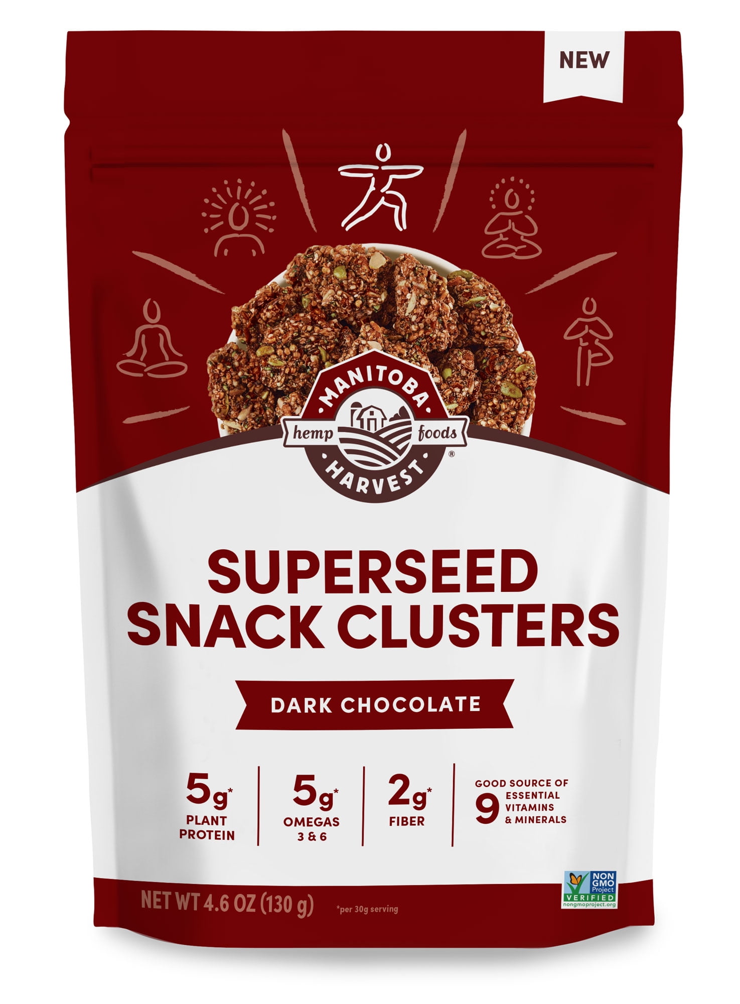 Manitoba Harvest, Superseed Snack Clusters, Dark Chocolate, 4.6 oz (6 ...