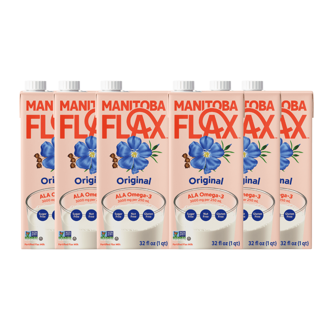 MANITOBA MILLING CO Unsweetened Flax Milk, Original, Plant-Based, 6 ...