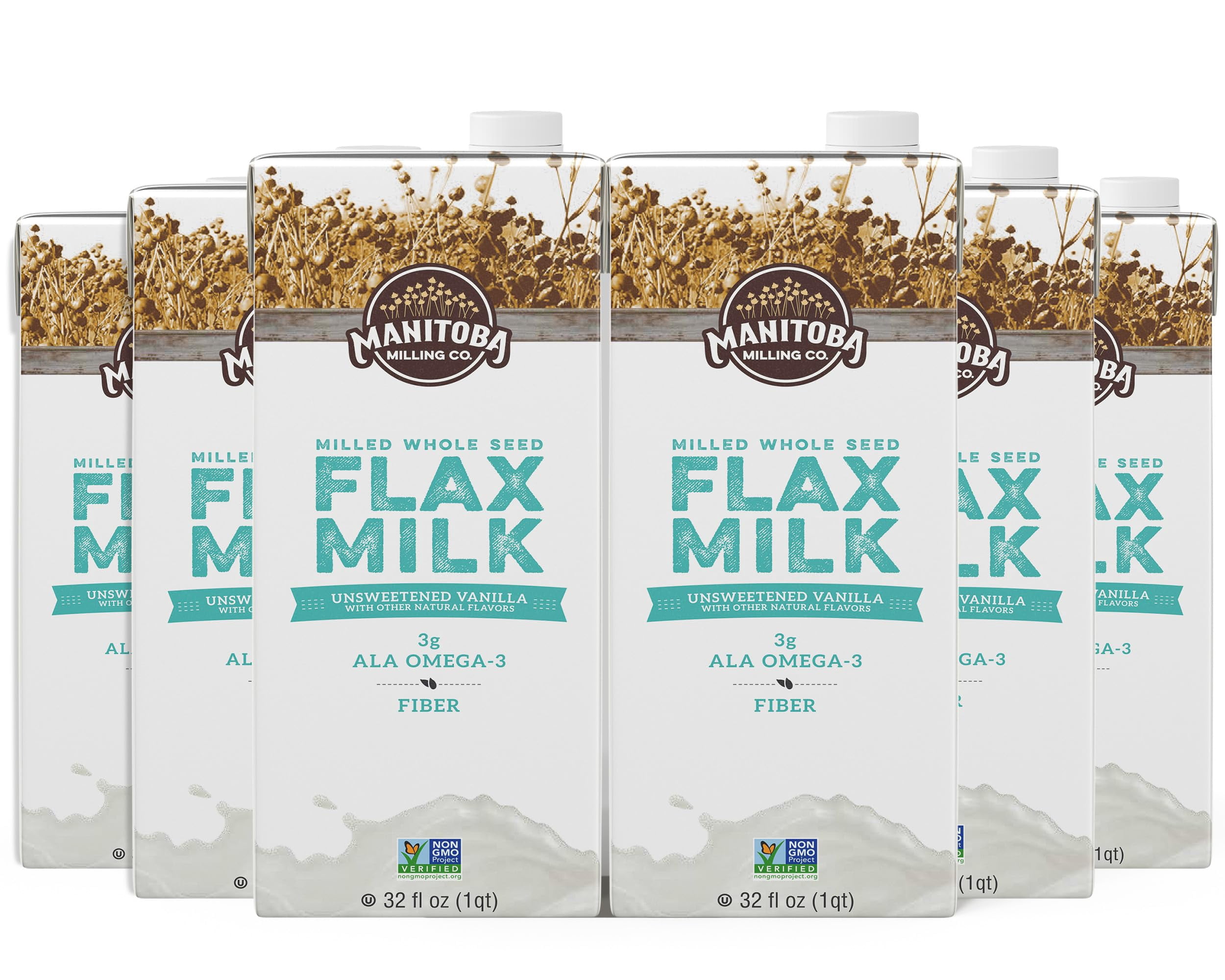 Manitoba Milling Company Vanilla OKA4 Flax Milk| Unsweetened | 3000mg 2 ...