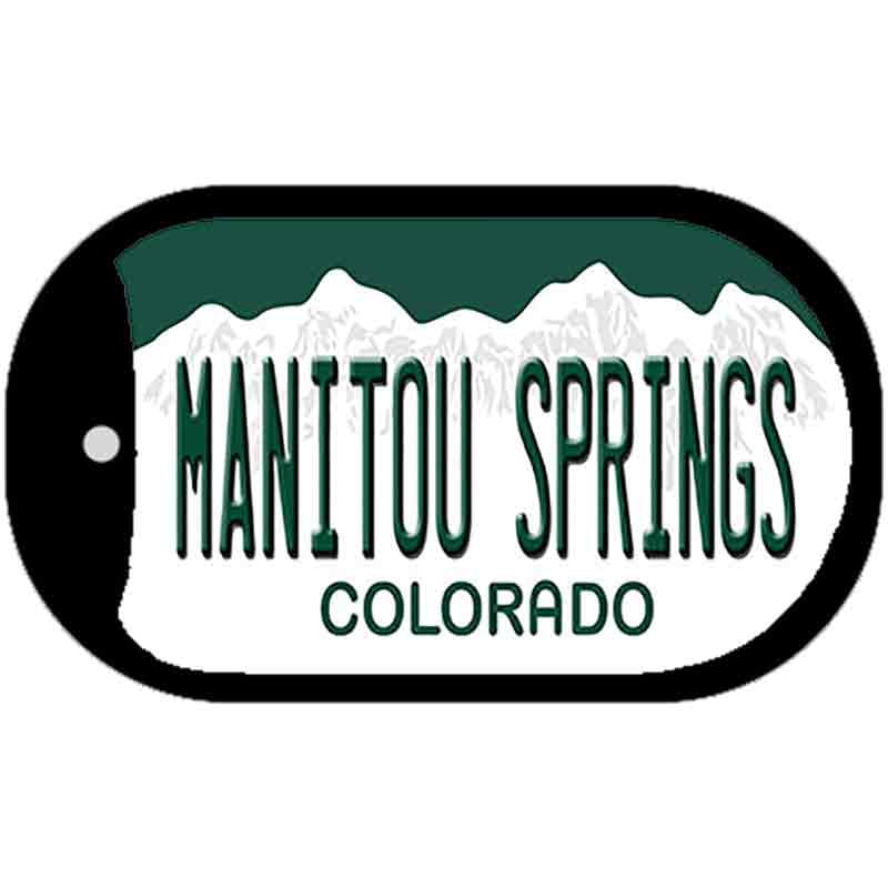 Manitou Springs Colorado Novelty Metal Dog Tag Necklace DT-11654 2" x 1 ...