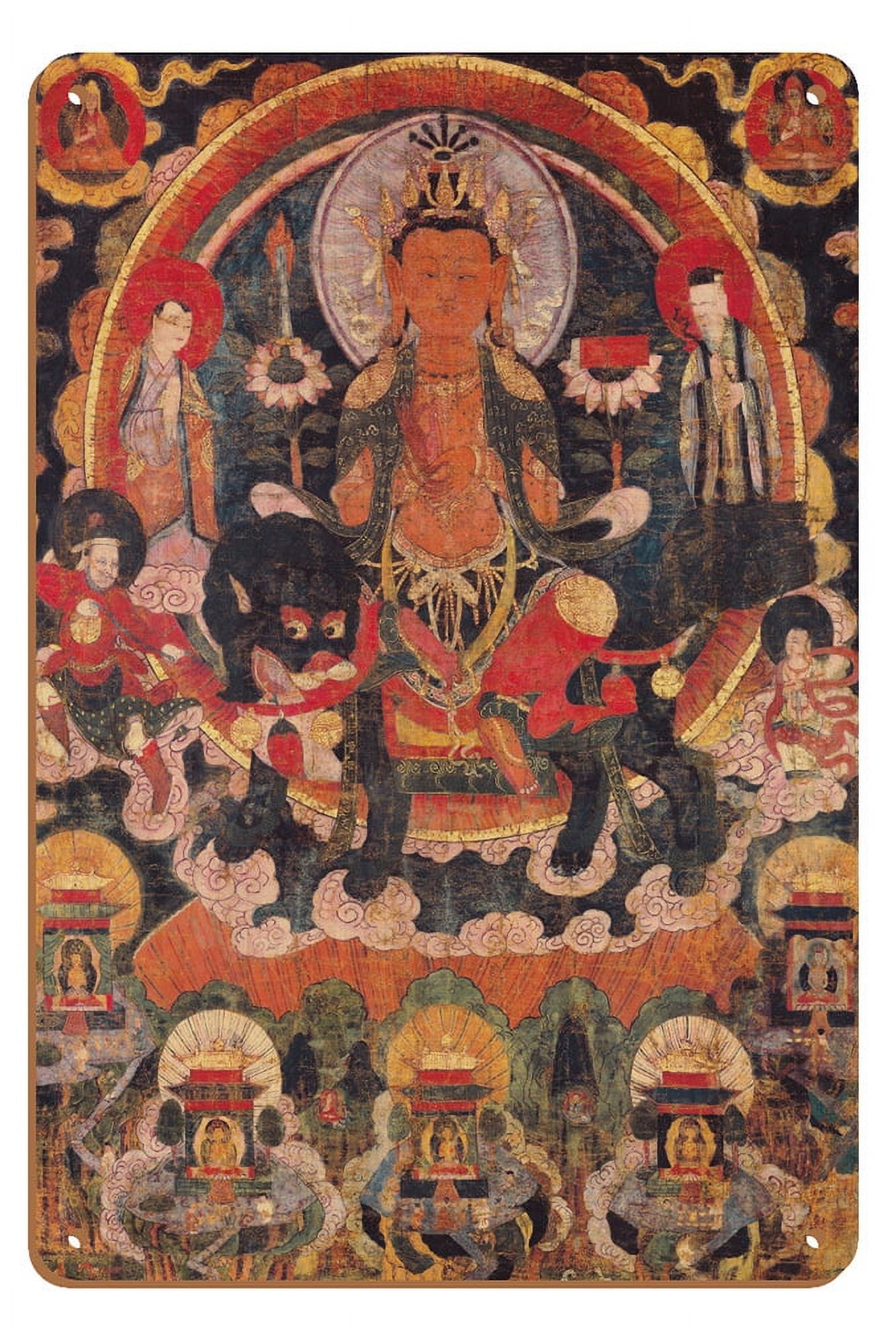 Manjursi (Manjughosa) - Lion of Debaters - Bodhisattva - Vintage ...