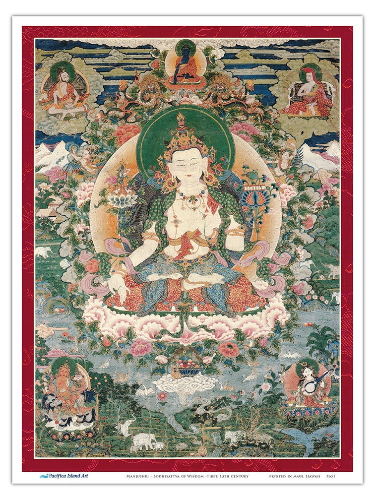 Manjushri - Gentle Glory - Bodhisattva of Wisdom - Vintage Tibetan ...