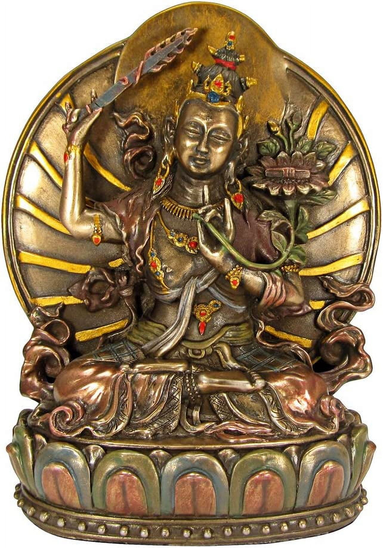 Manjushri Sitting On Lotus Buddhism Display Statue - Walmart.com