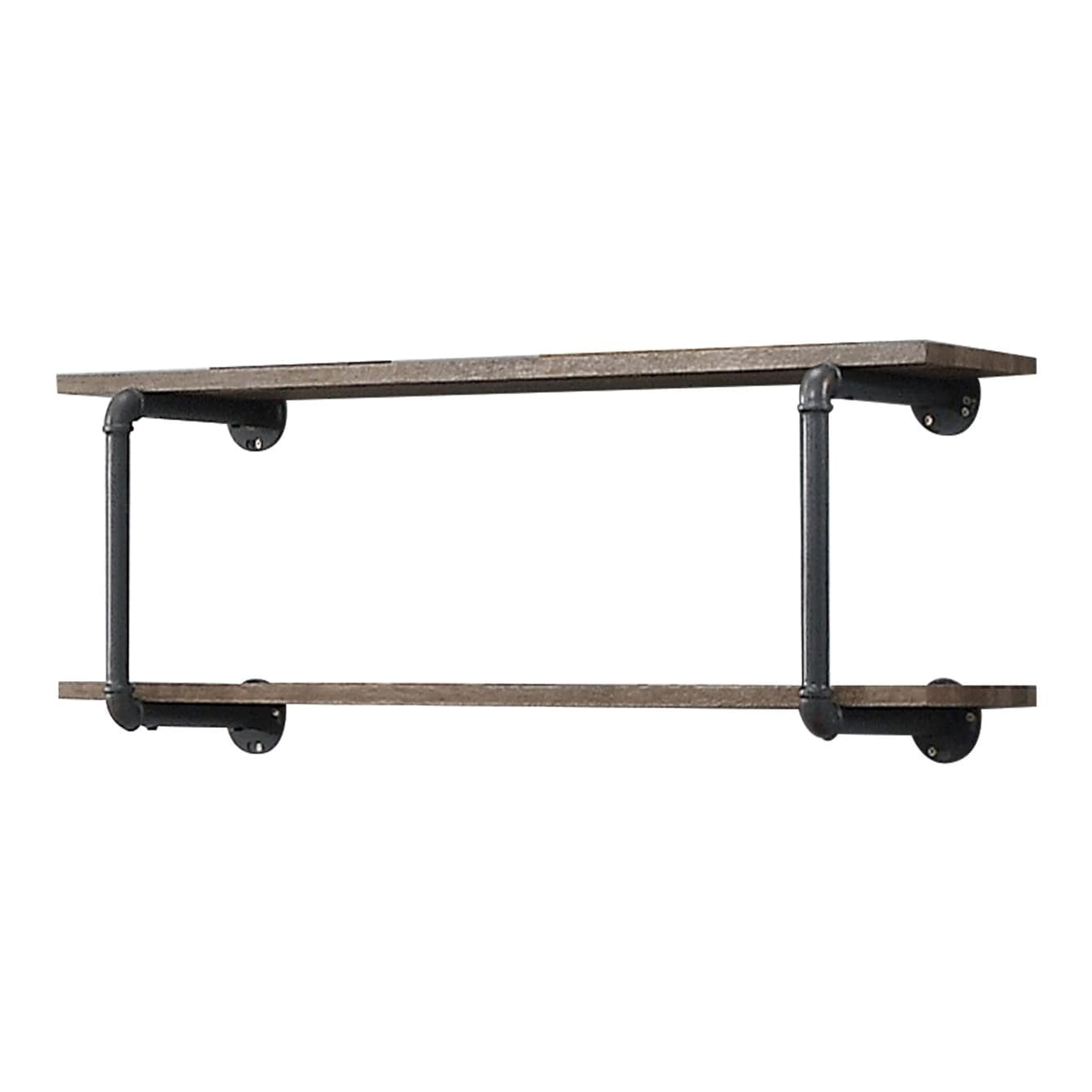 Mankato Antique Oak and Sandy Grey 2-Tier Wall Shelf - Walmart.com