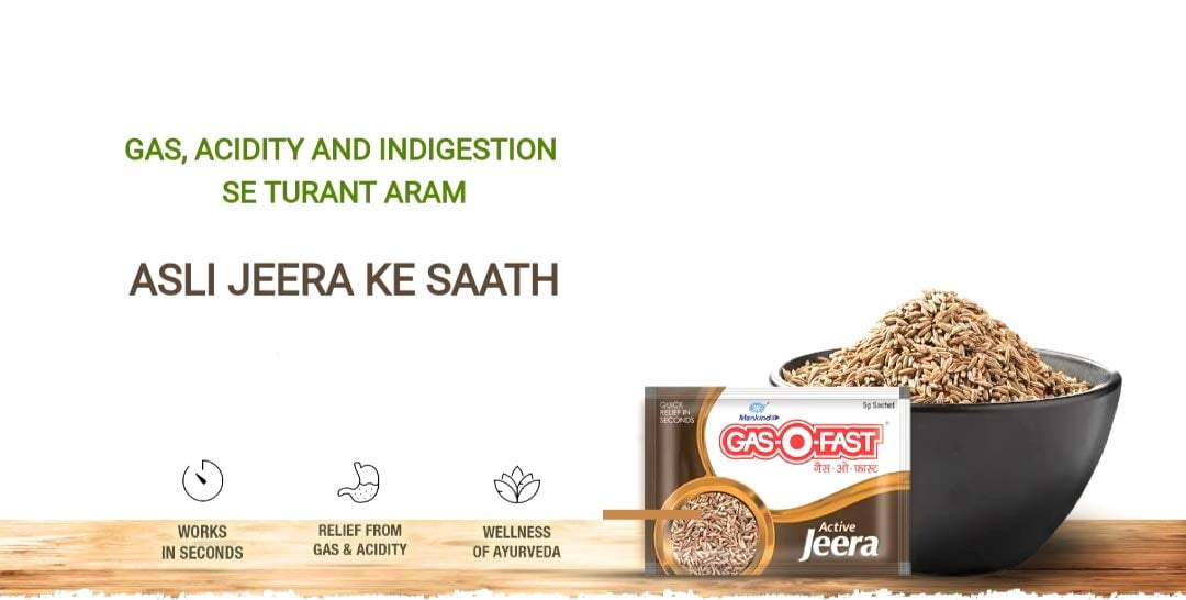 Mankind Gas-O-Fast Active Jeera [Pack Of 120 Sachets] - Walmart.com