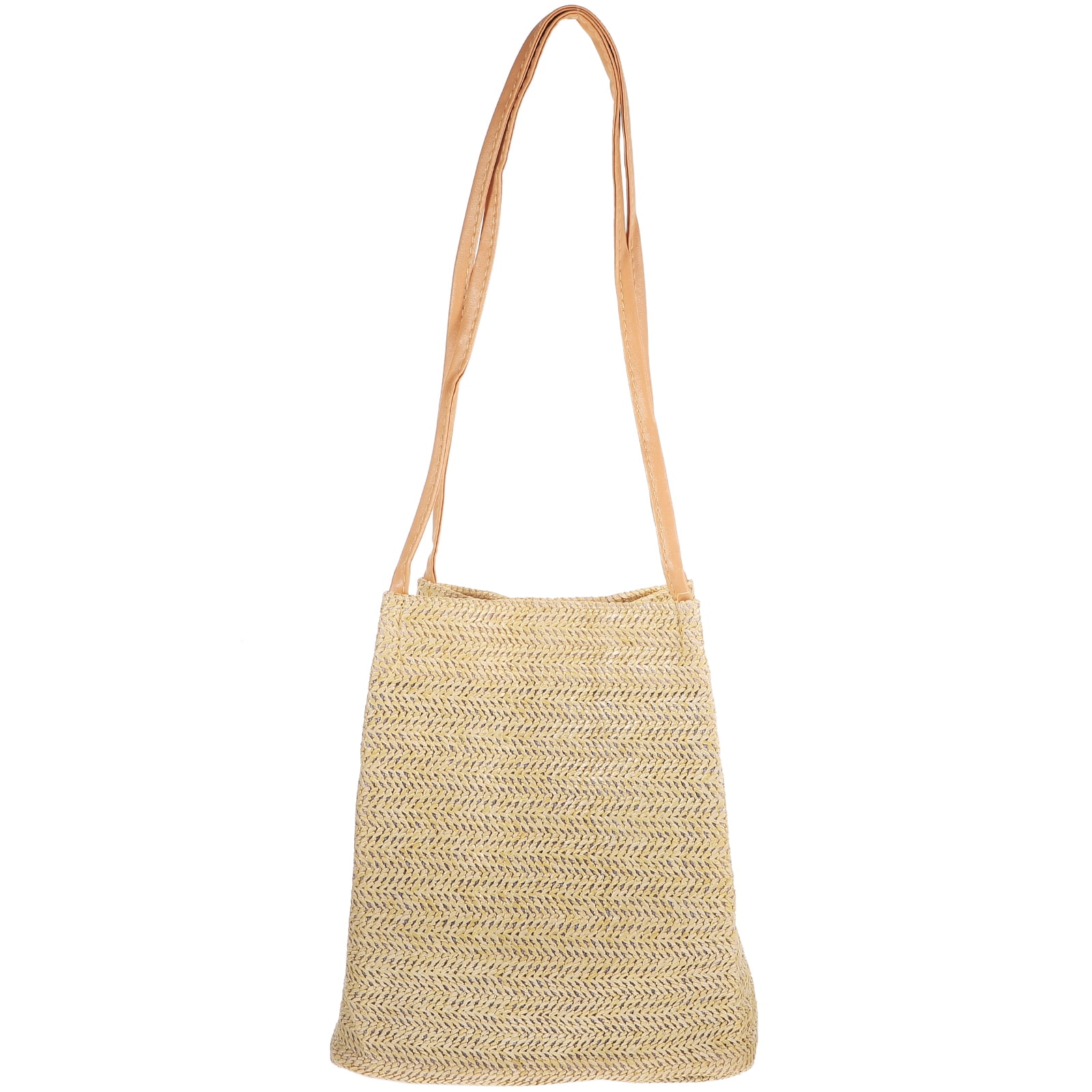 Manlingda Tote Beach Bags for Shoulder Rattan Bag Purses (Dark Deige ...