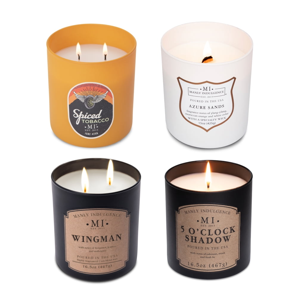 Manly Indulgence - Bestseller Quartet - Scented Jar Candle Pack of 4 ...