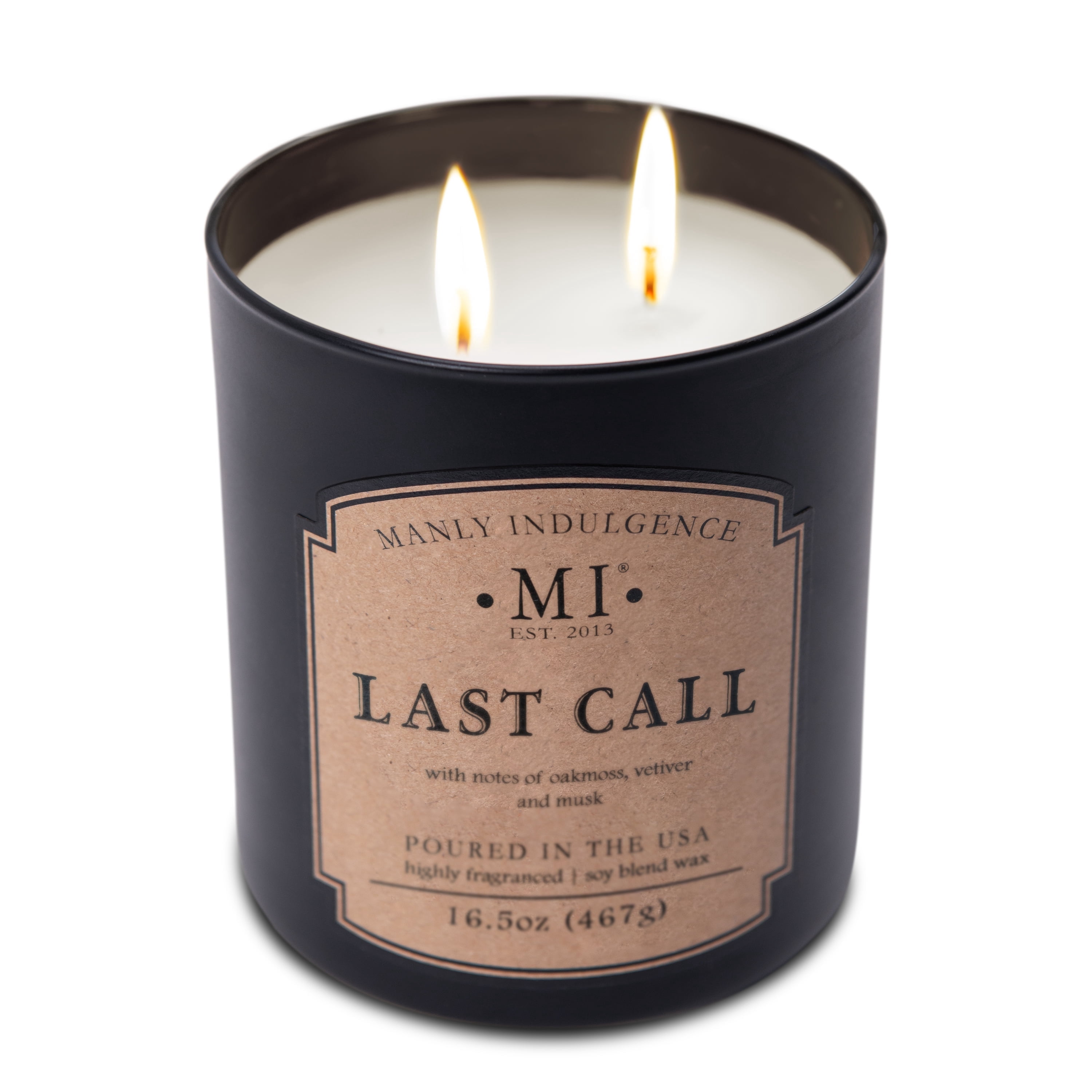 Manly Indulgence Classic+ Last Call Scented Jar Candle, 2 Wick, 16.5 oz ...