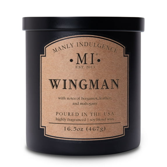 Manly Indulgence Classic+ Wingman Scented Jar Candle, 2 Wick, 16.5 oz ...