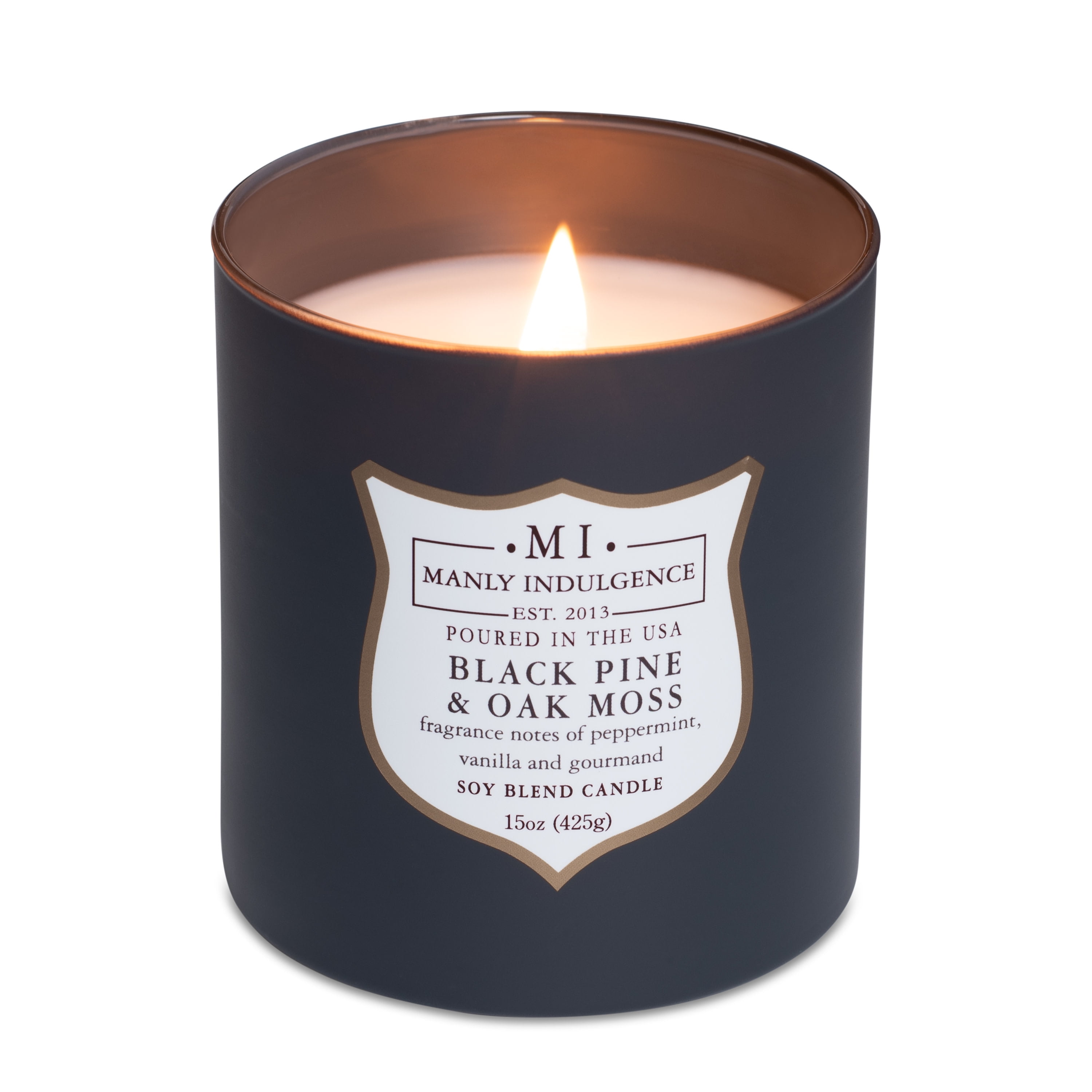 Manly Indulgence Signature Black Pine & Oakmoss Scented Jar Candle, 15 ...