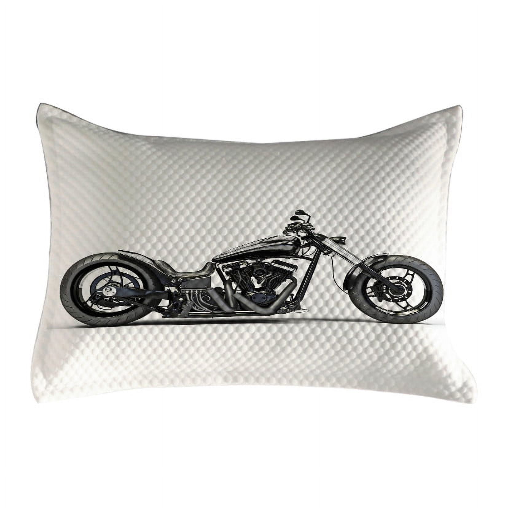 Manly Quilted Pillowcover, Custom Motorcycle Horsepower Adventurous ...