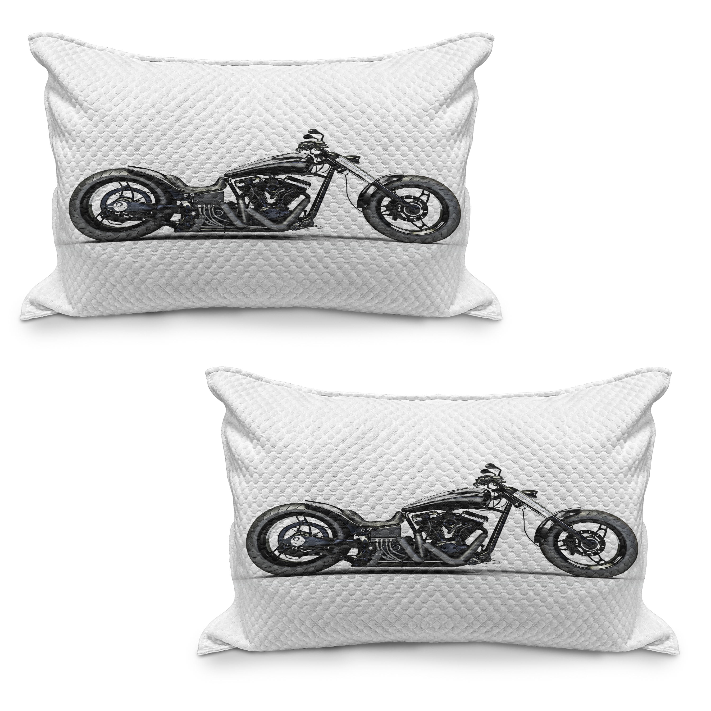 Manly Quilted Pillowcover Set of 2, Custom Motorcycle Horsepower ...