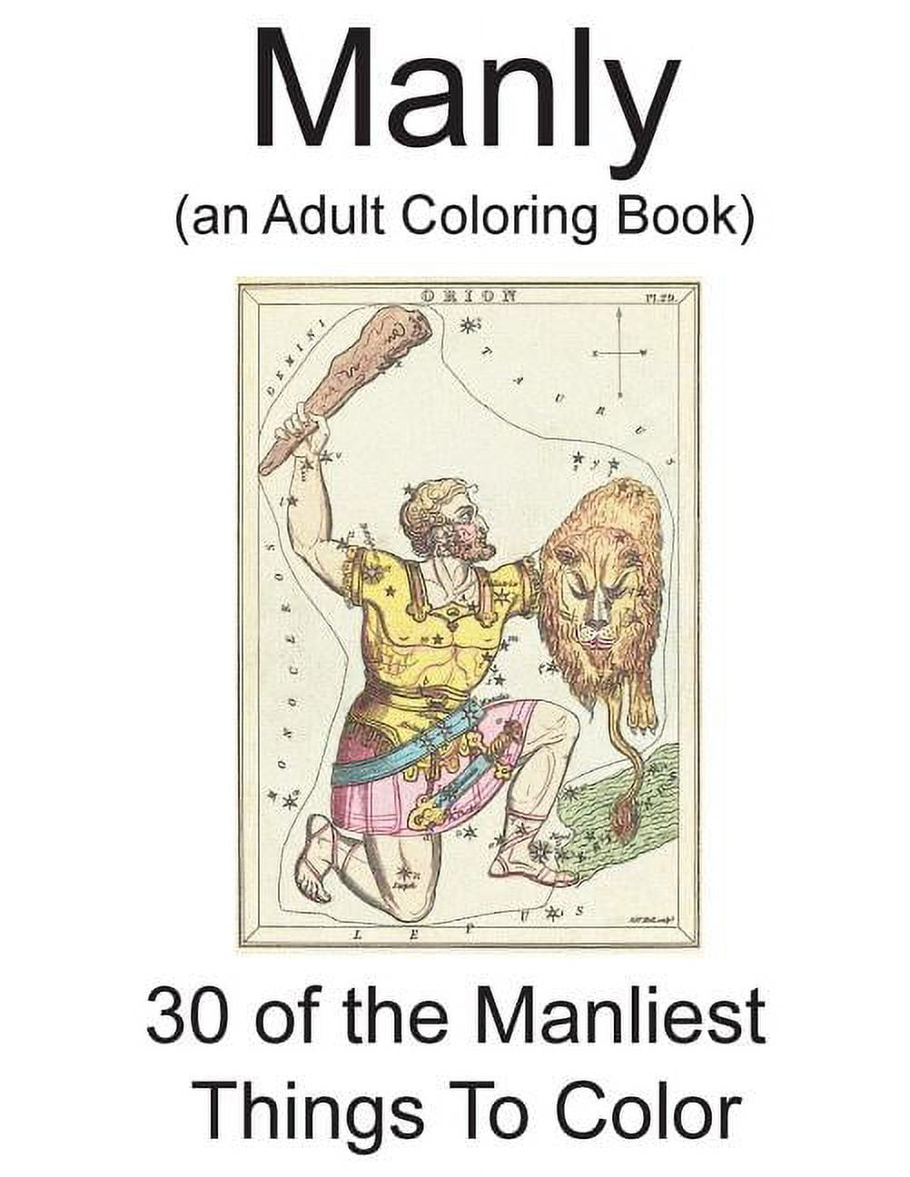 Manly: (an Adult Coloring Book) (Paperback) - Walmart.com