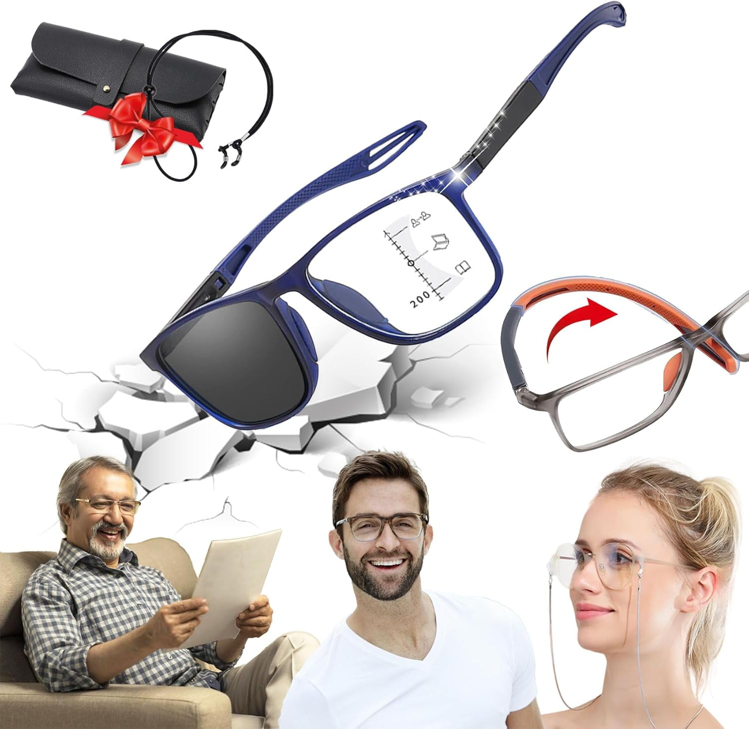 Manlykicks Sports Ultra-Light Anti-Blue Light Presbyopic Glasses, Manly ...
