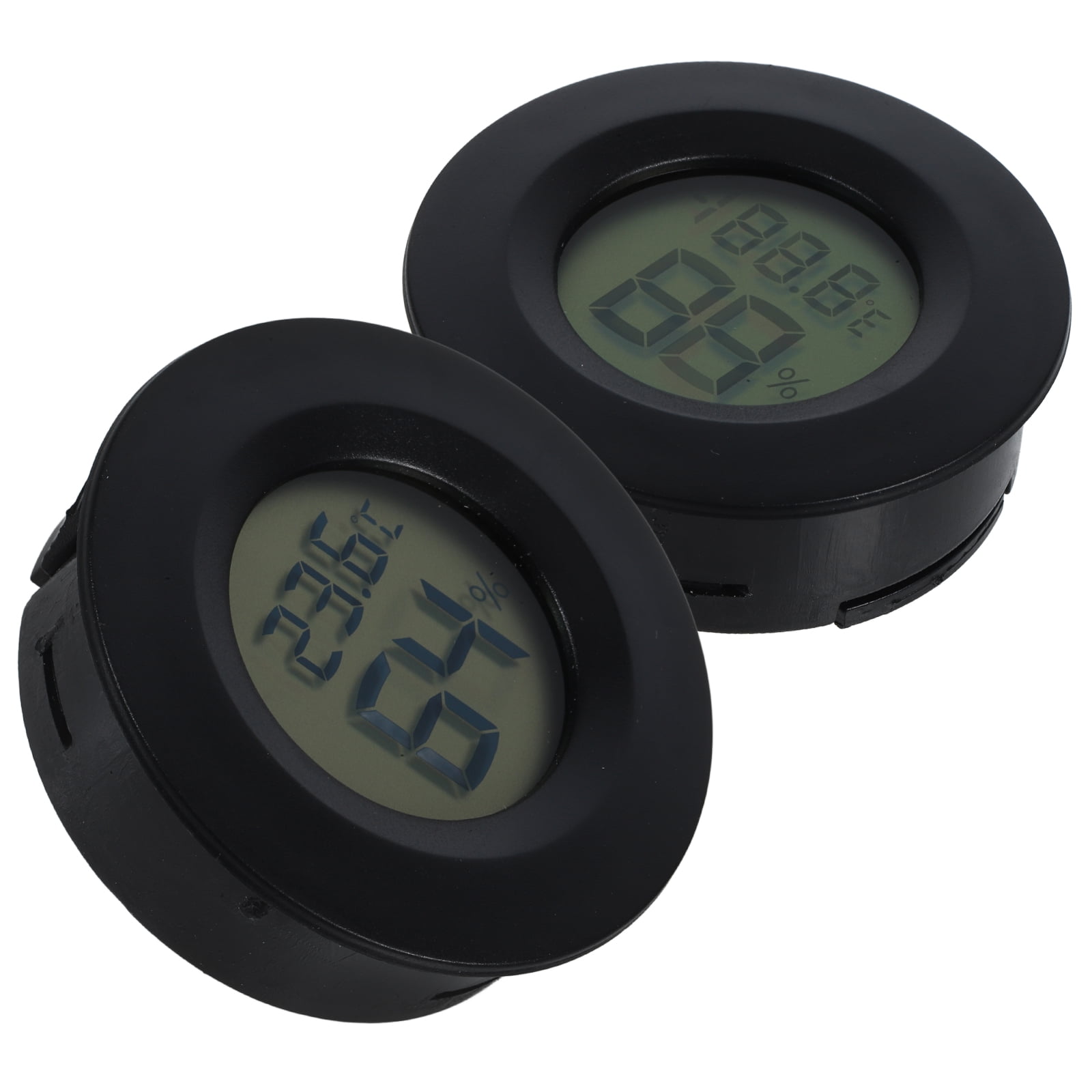 Manmeipuer 2Pc Round Shaped Digital Thermometer Hygrometer Humidity ...