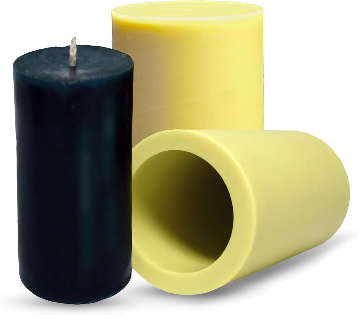 Mann Lake Cylinder Candle Mold, Durable Rubber Wax Mold with Flexible ...