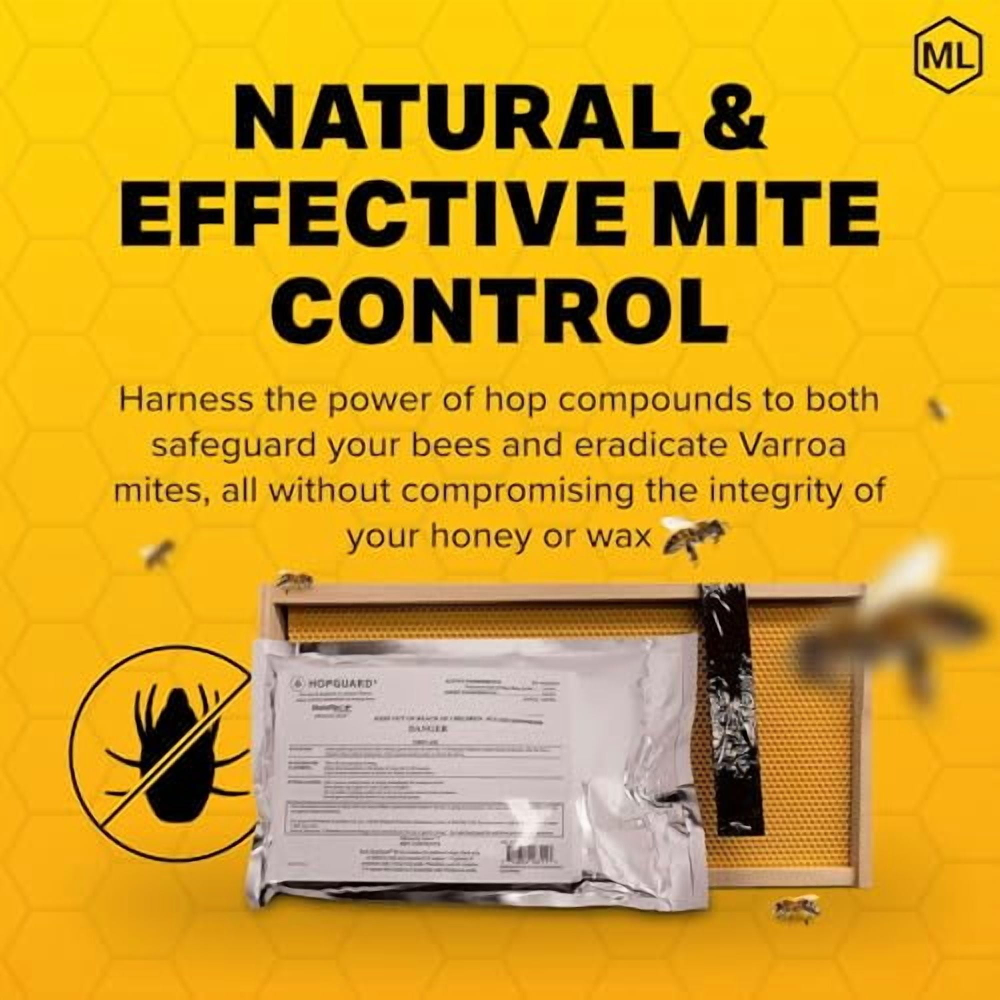 Mann Lake HopGuard 3, Optimal Bee Colony Mite Control, Compatible with Various Hives, Residue ...
