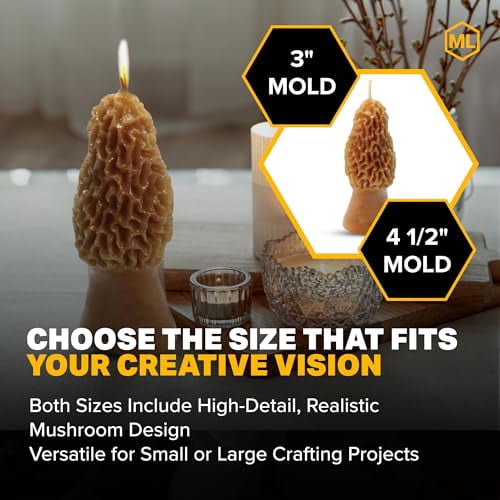 Mann Lake Morel Mushroom Candle Mold, Rubber Mold for DIY Beeswax ...