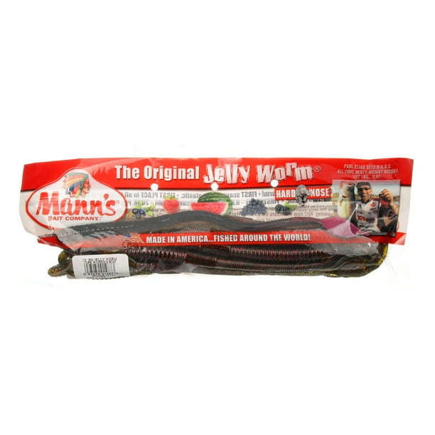 Mann's Big Worm for Big Bass, Watermelon Red MF - Walmart.com