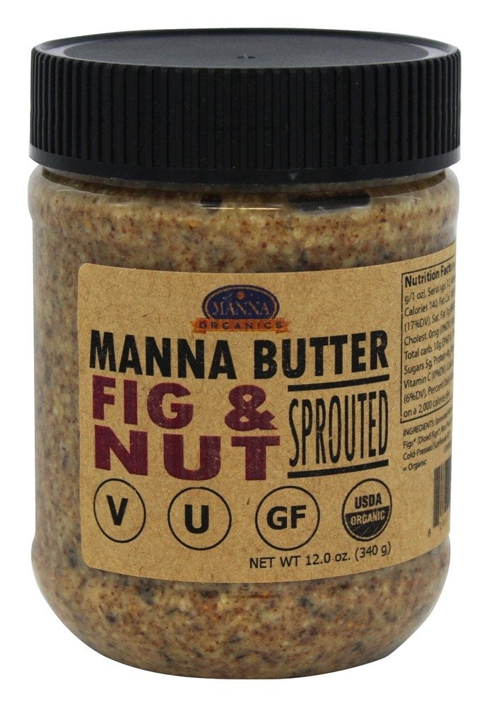 Manna Organics - Manna Butter Sprouted Fig & Nut - 12 oz. - Walmart.com