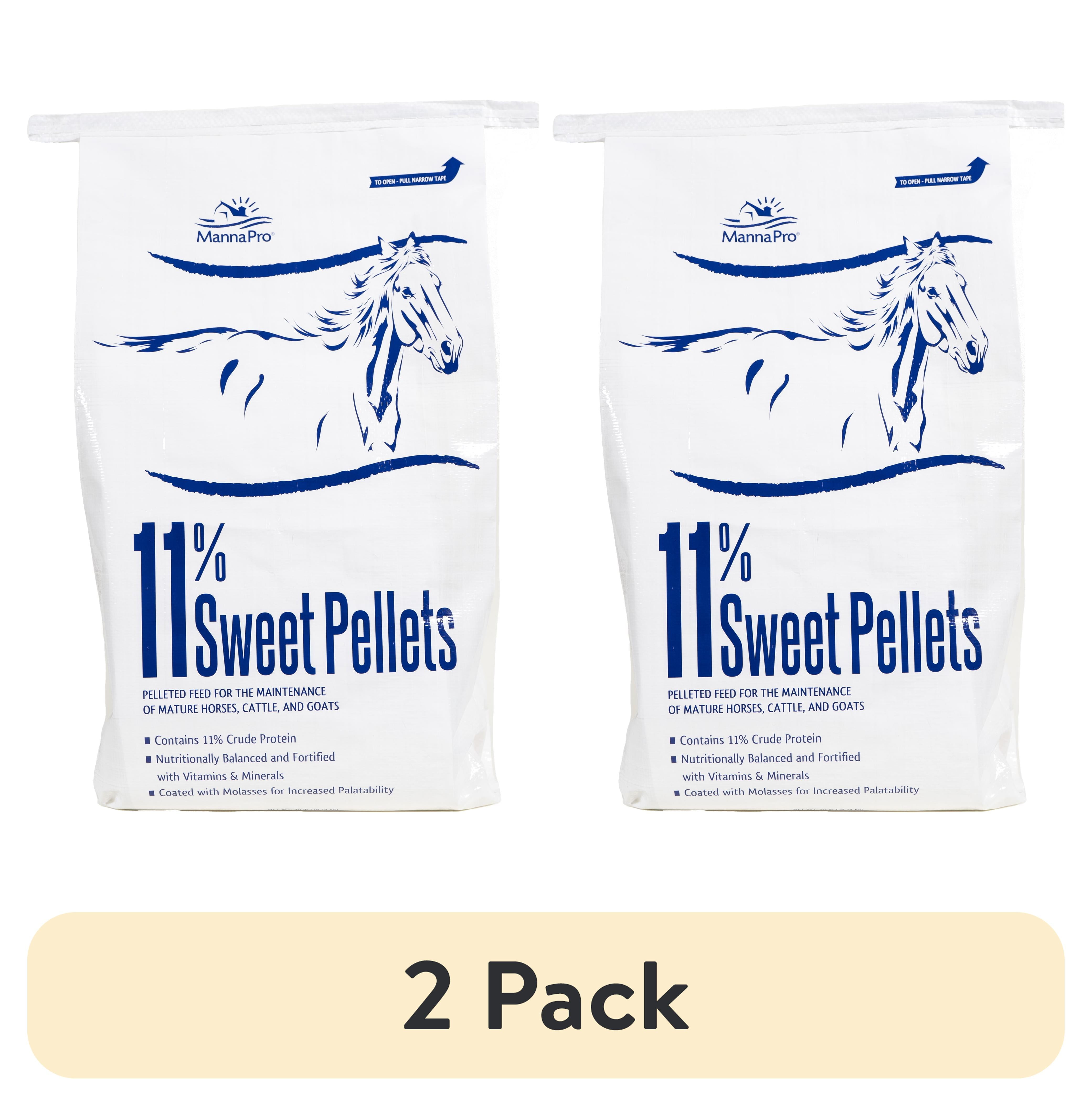 (2 pack) Manna Pro 11 Percent Sweet Feed for Horses, Cattle, and Goats ...