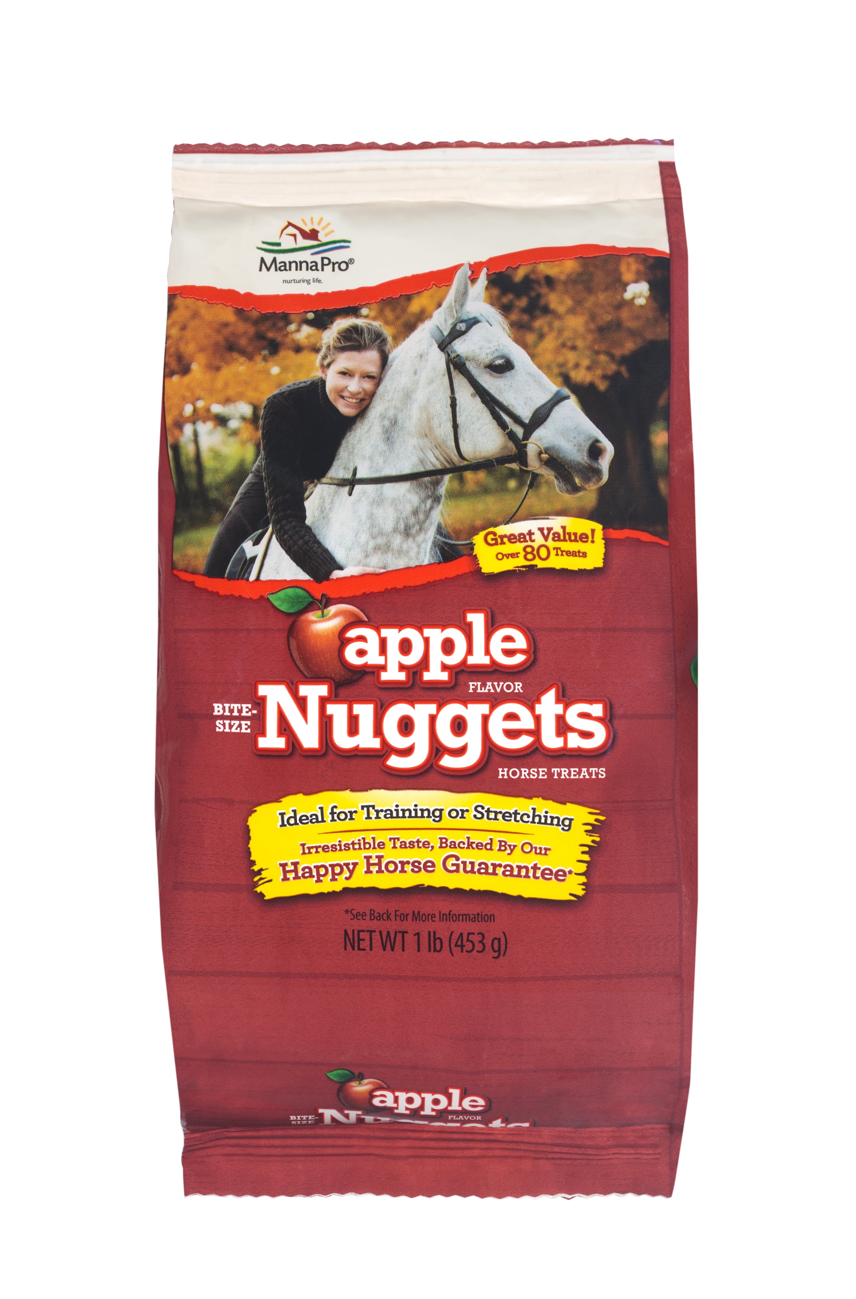Manna Pro Apple Flavored Bite-Sized Nuggets Horse Treats, 1 Pounds ...