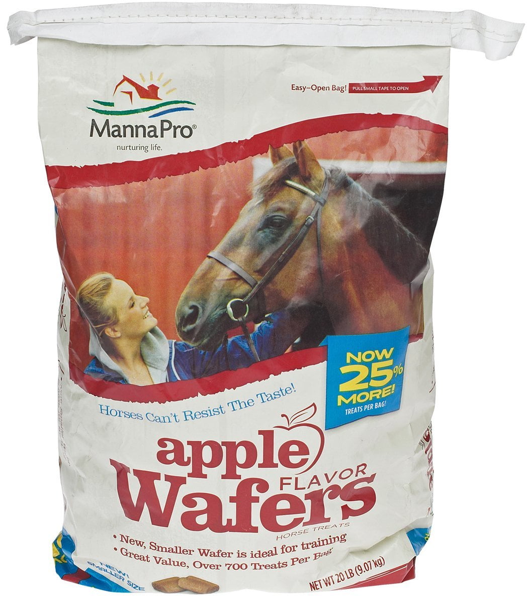 Manna Pro Apple Wafer Horse Treats - Apple Flavor Wafers - 20 lbs ...