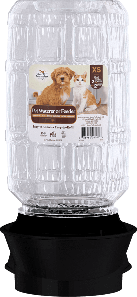 Manna Pro Dishwasher Safe Automatic Pet Waterer/Feeder for Dogs ...