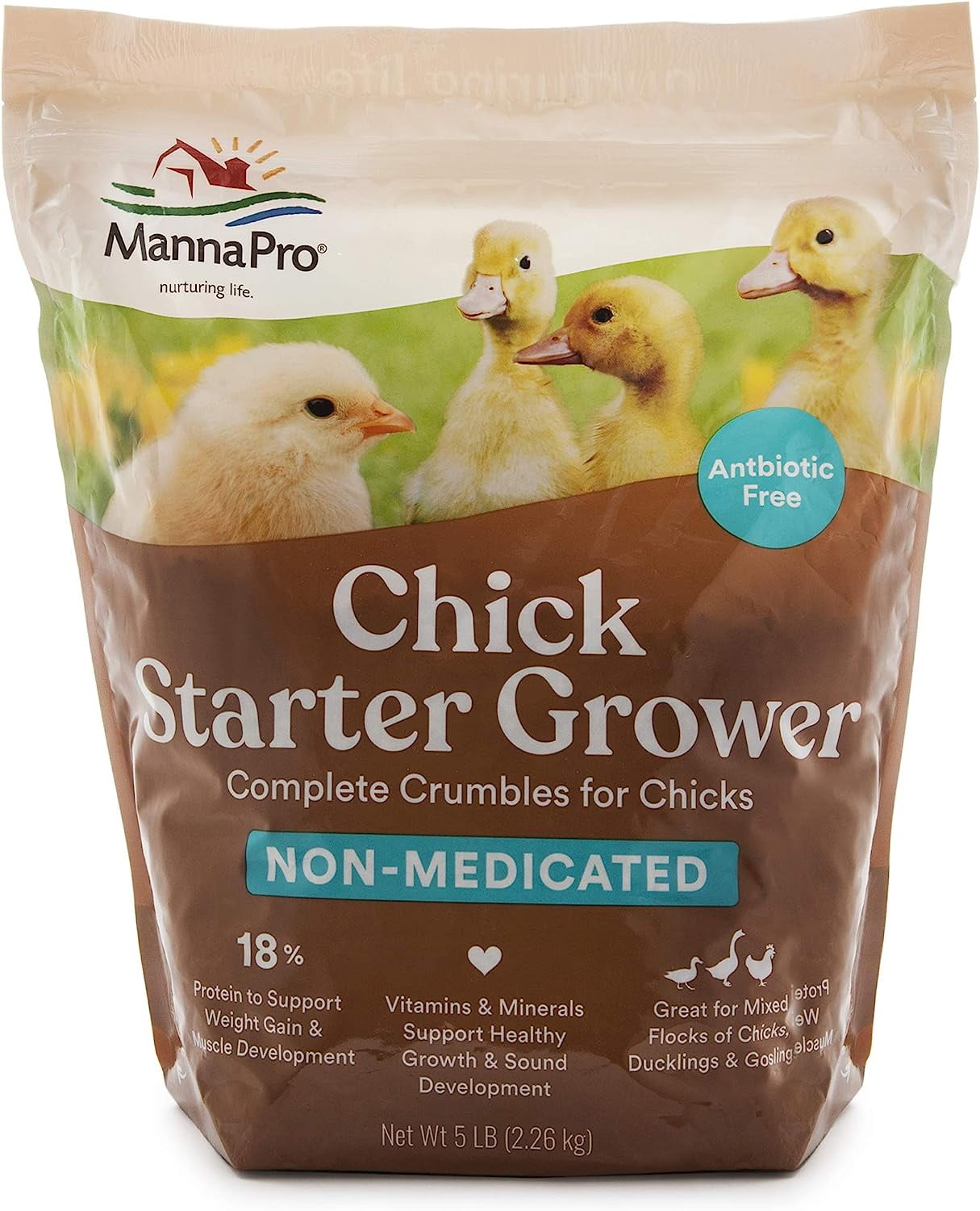 Manna Pro Chick Starter Grower Non-Medicated Crumbles 5lbs. - Walmart.com
