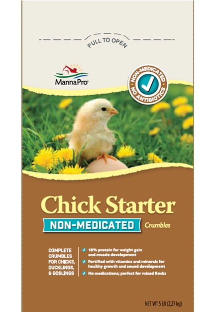 Manna Pro Chick Starter Non-Medicated Poultry Feed - 1 Bag - 5 lb ...