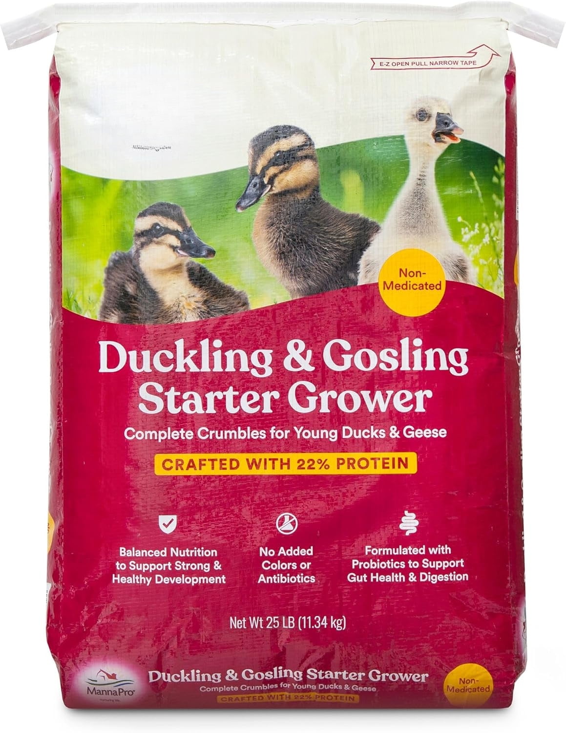 Manna Pro Duck Starter Grower Crumble – Non-Medicated Feed with ...