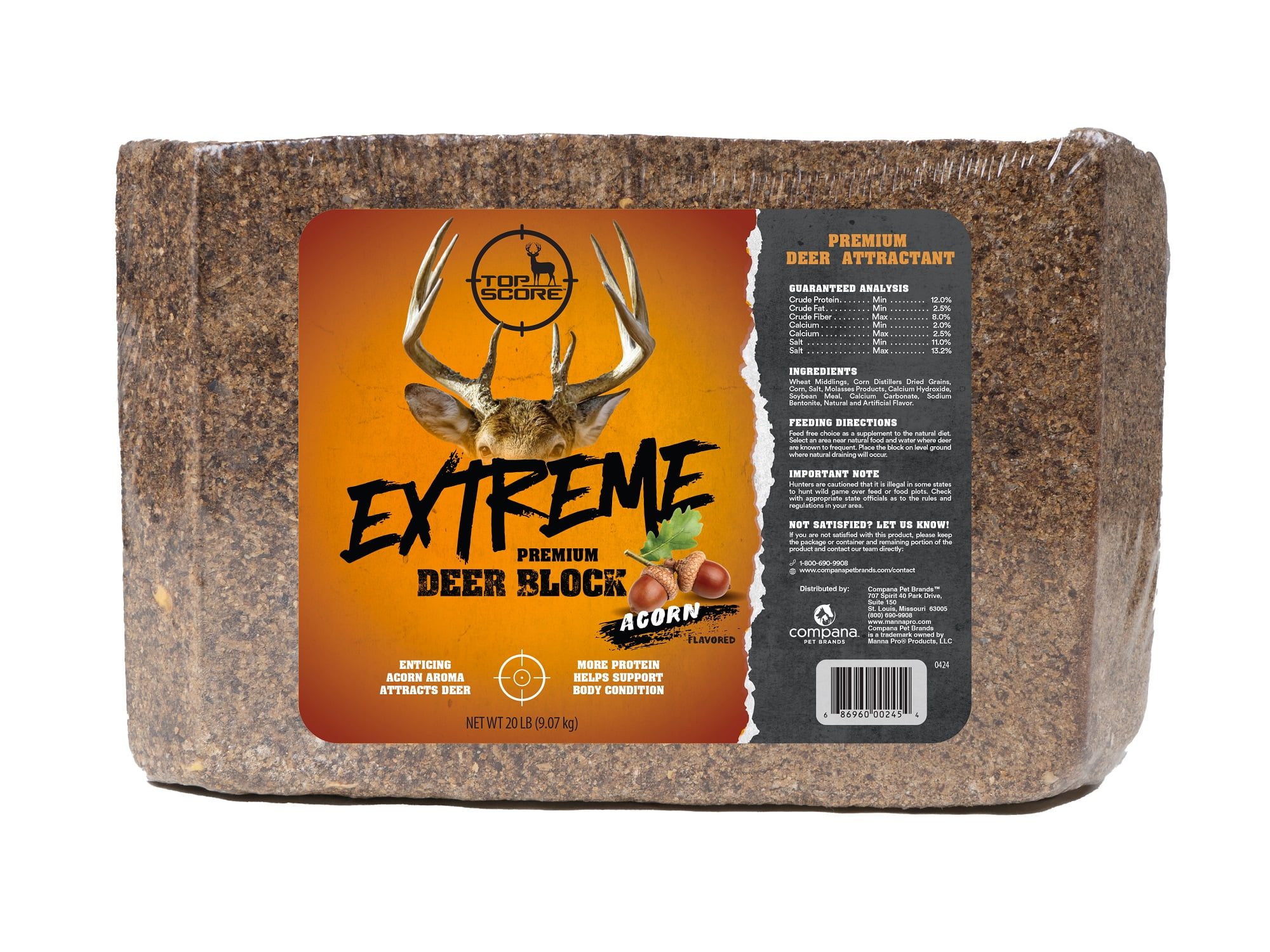 Manna Pro Extreme Acorn Deer Block 20lb - Walmart.com