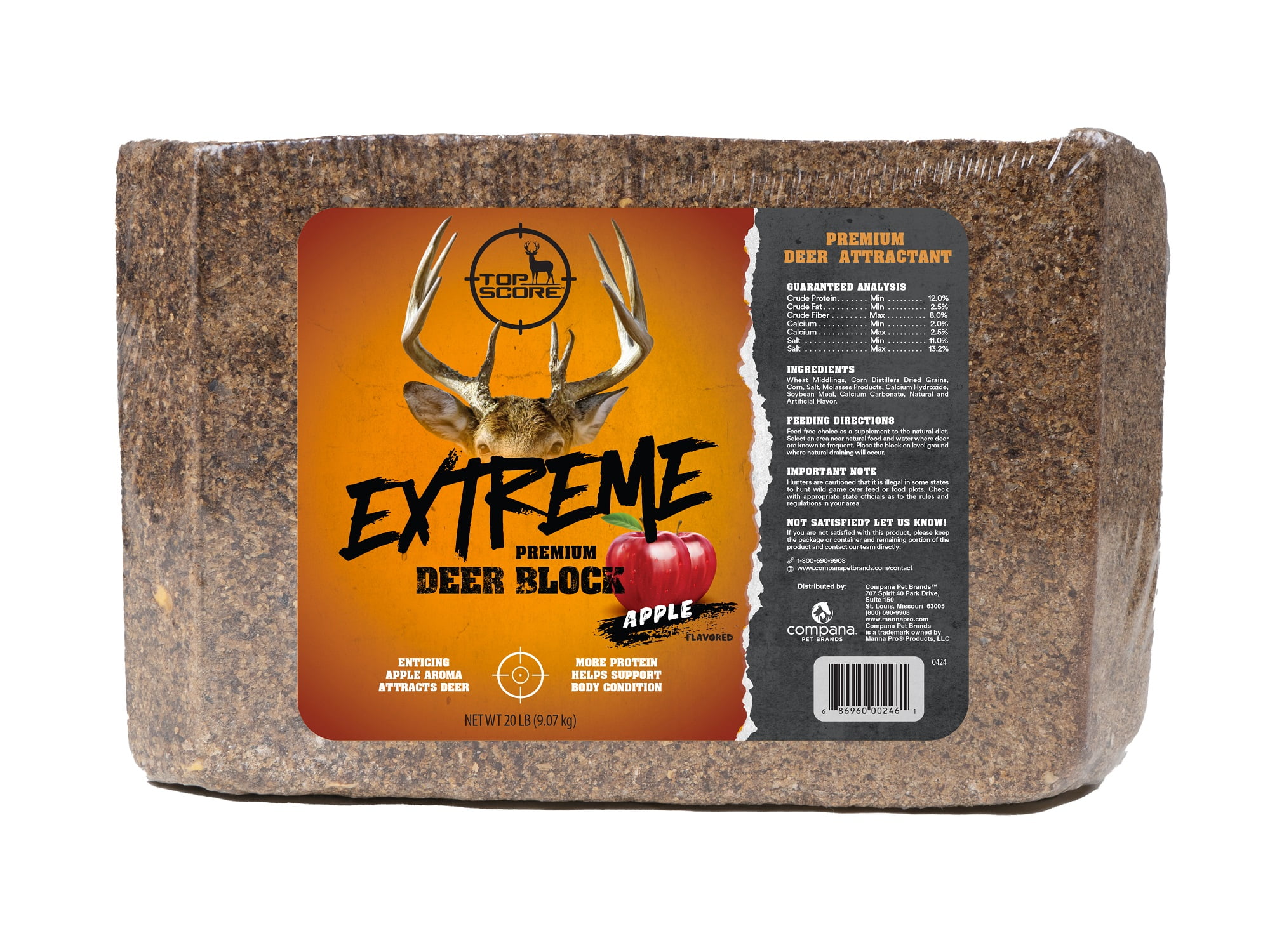Manna Pro Extreme Apple Deer Block 20lb - Walmart.com