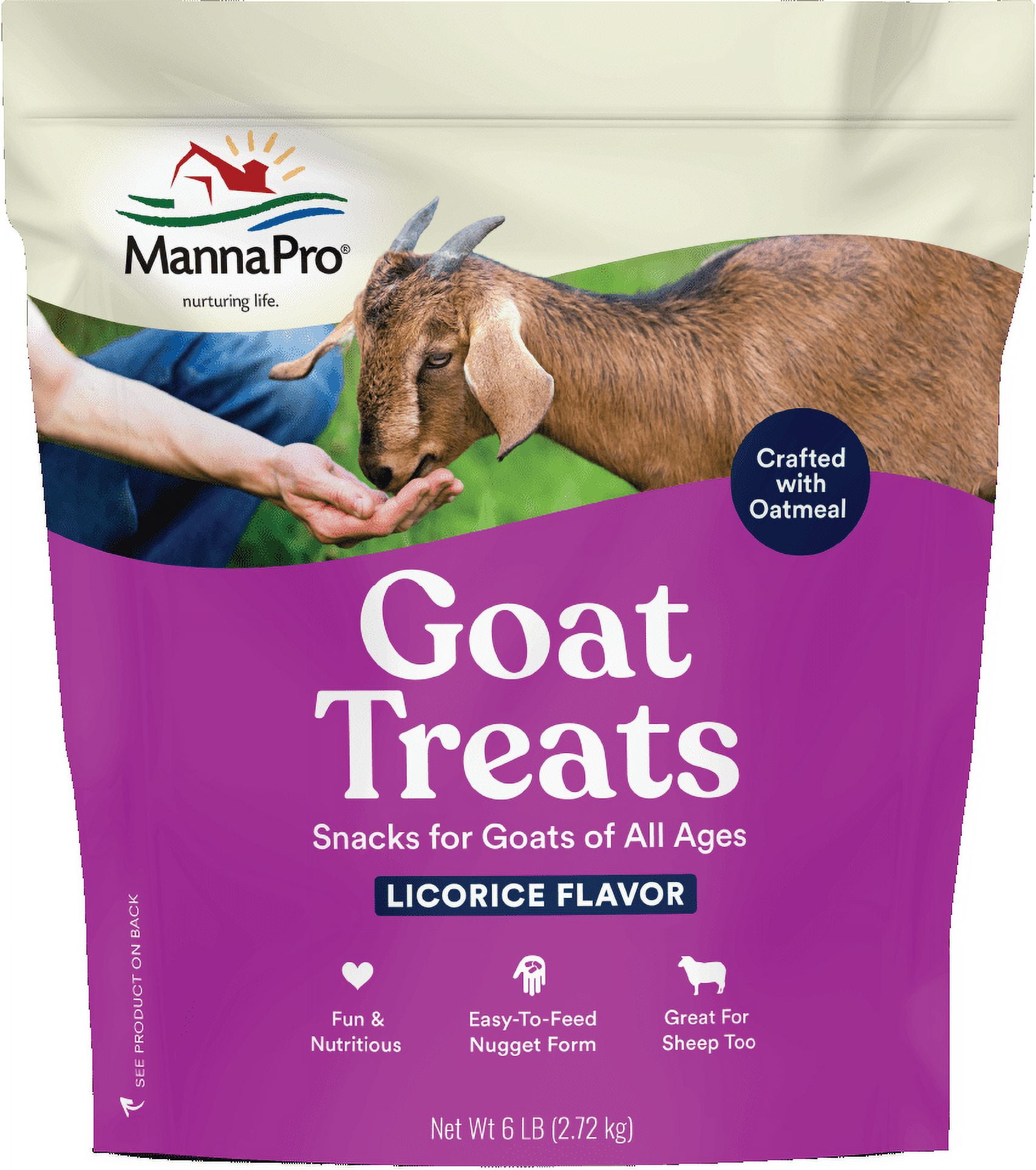 Manna Pro Goat Treats, Crafted with Oatmeal, For All Ages of Goats ...