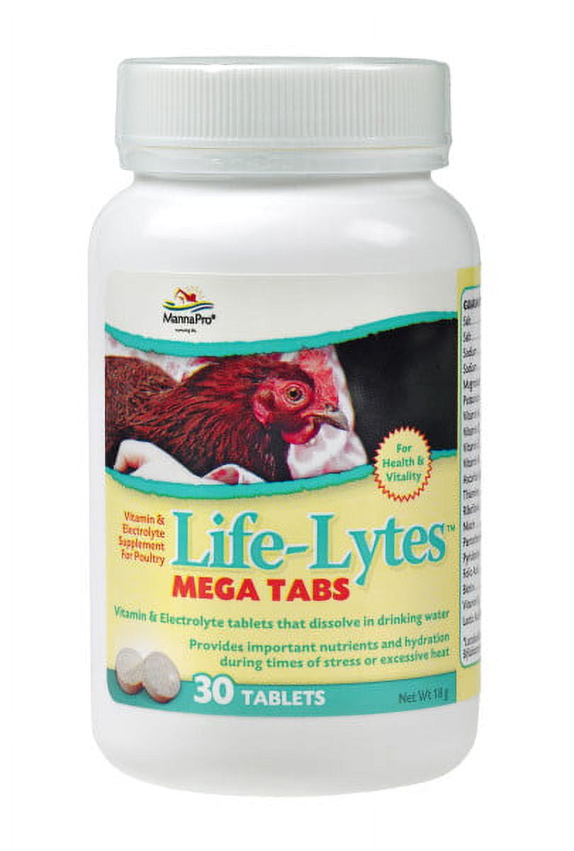 Manna Pro Life-Lytes Mega Tabs Poultry Vitamin & Electrolyte ...