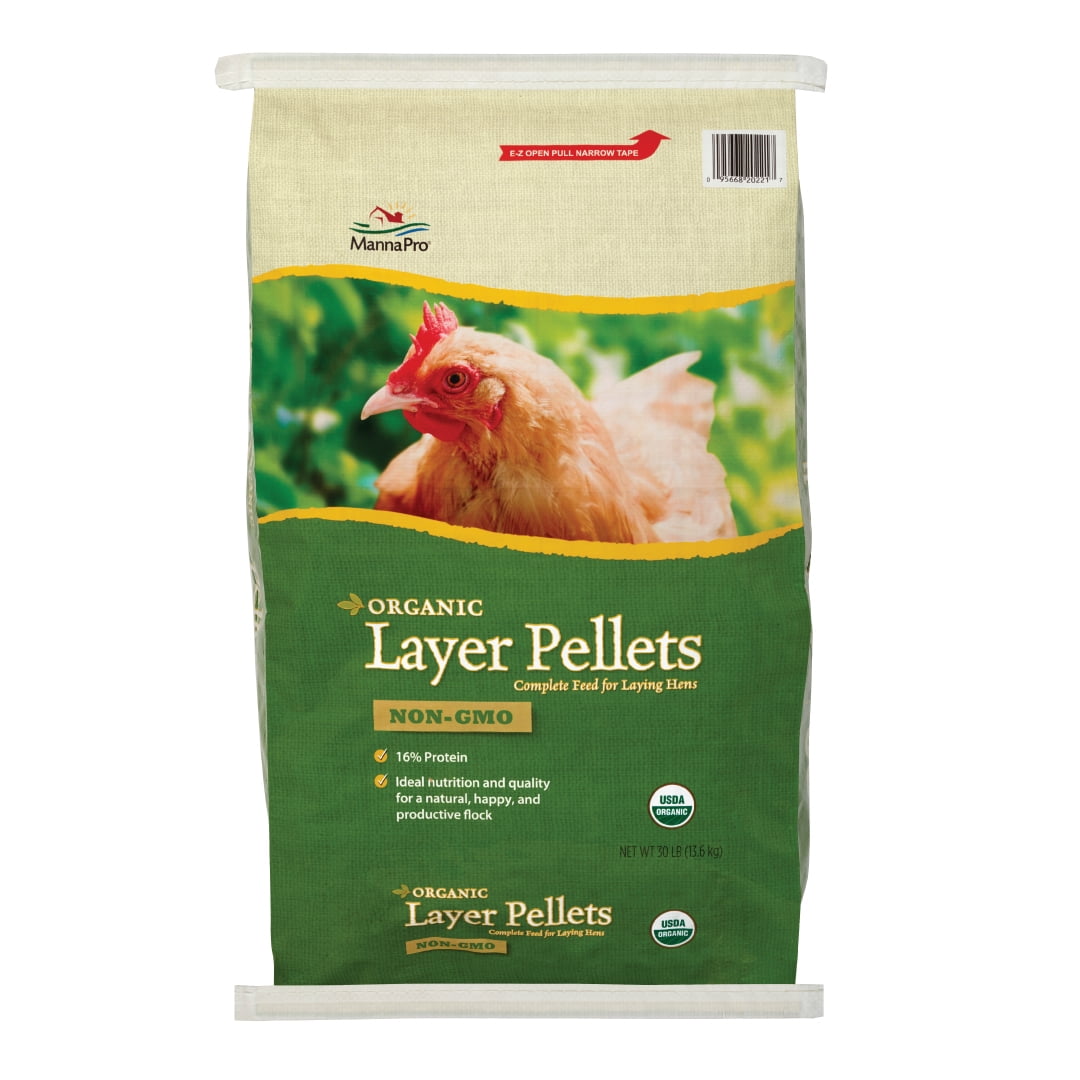 Manna Pro Organic Layer Pellets, Complete Feed for Laying Hens, 30 lbs ...