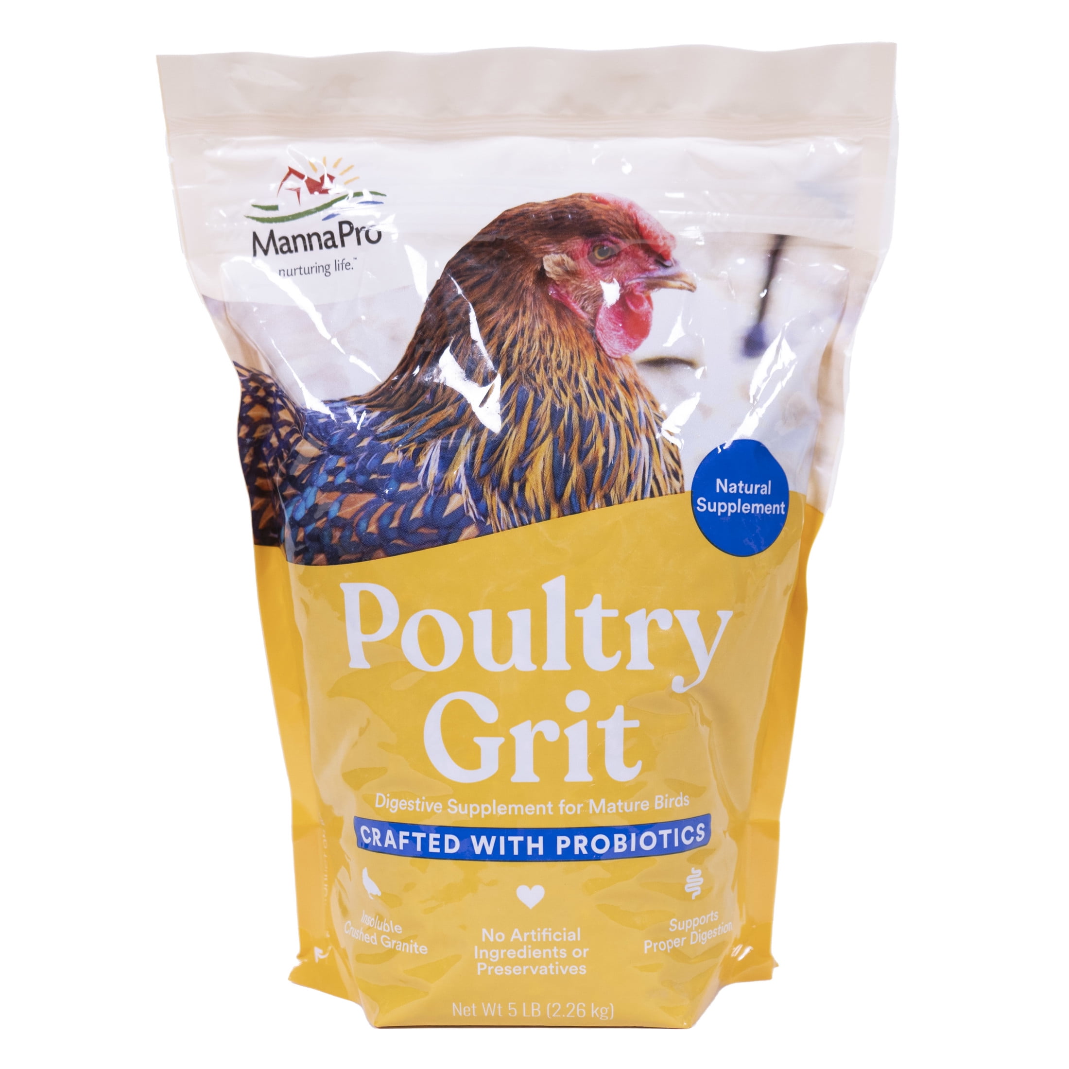Manna Pro Poultry Grit with Probiotics, Chicken Feed, Duck Food, Turkey ...