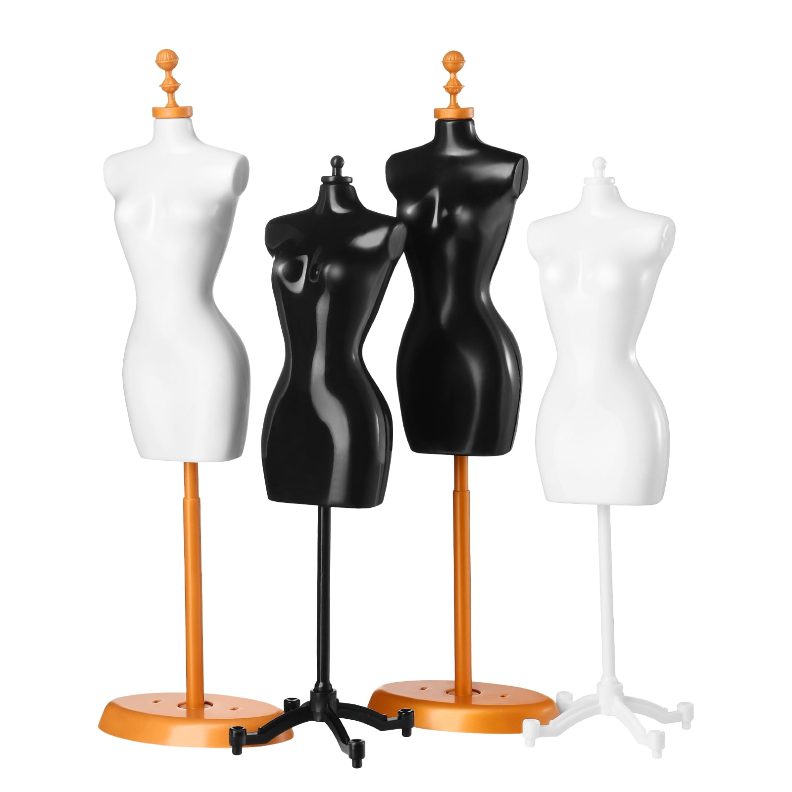 Doll Rack 4pcs Mini Mannequin Model Stand Plastic Display Support ...