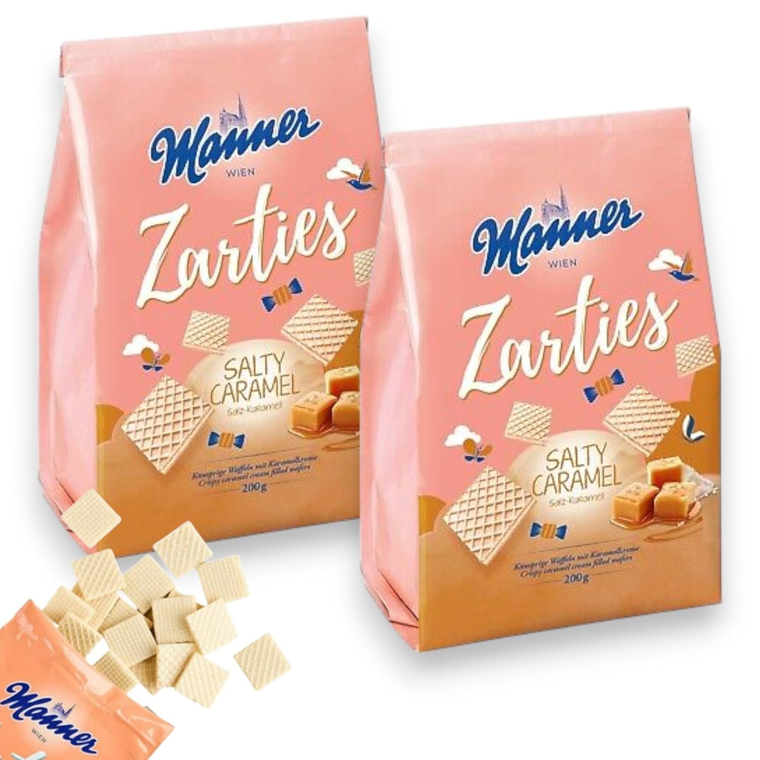 Manner Original Zarties Salty SBF3 Caramel Wafer - Delicious Austrian ...