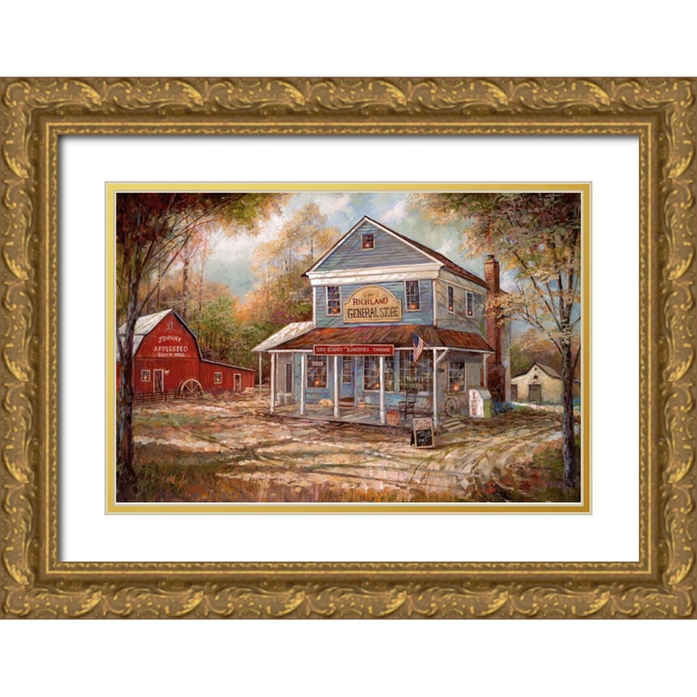 Manning, Ruane 14x11 Gold Ornate Wood Framed with Double Matting Museum ...