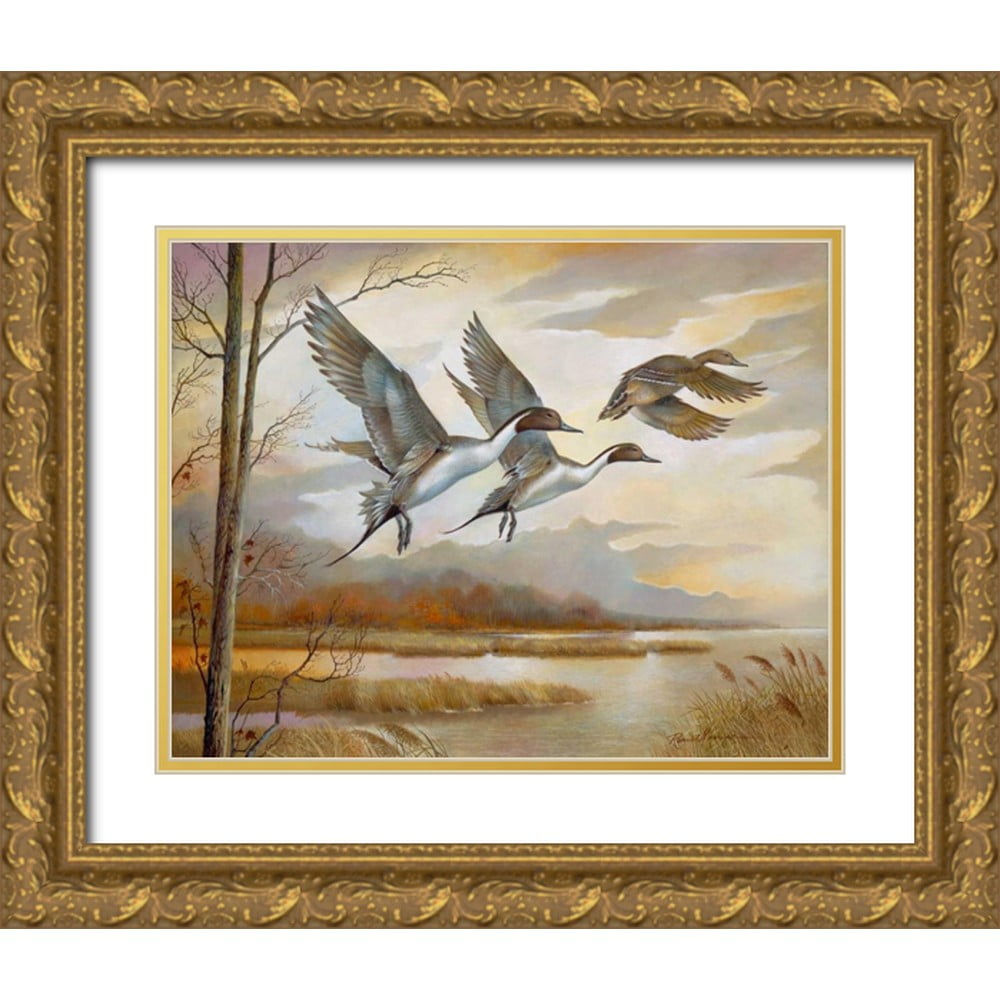 Manning, Ruane 14x12 Gold Ornate Wood Framed with Double Matting Museum ...