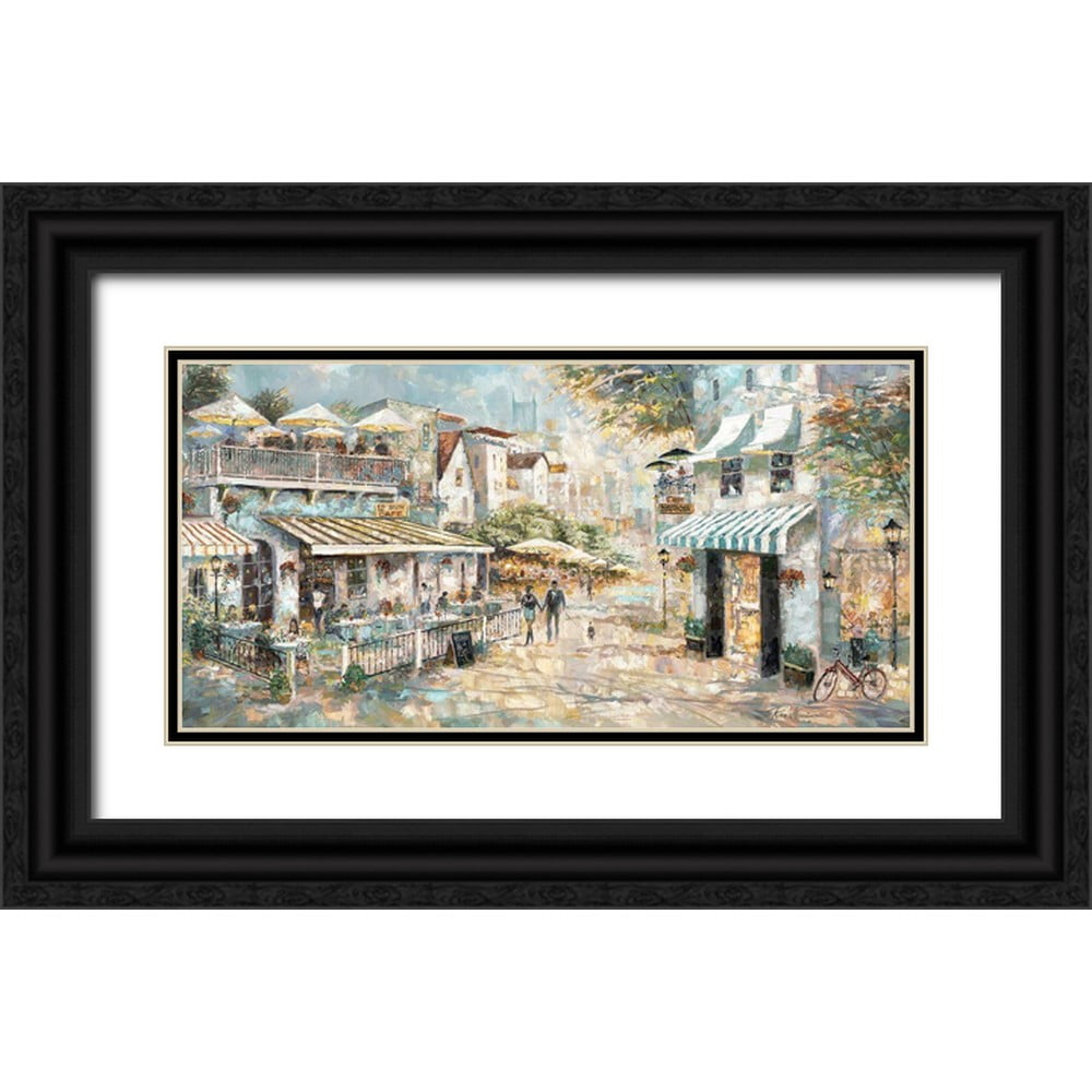 Manning, Ruane 18x11 Black Ornate Wood Framed with Double Matting Museum Art Print Titled ...