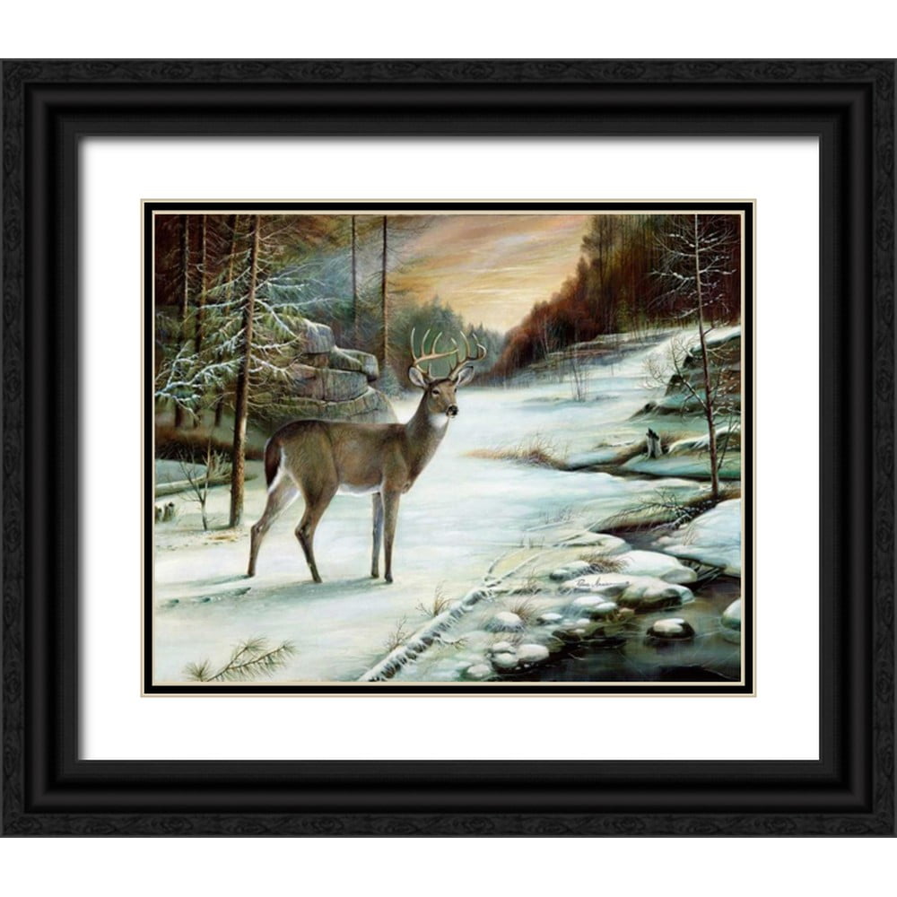 Manning, Ruane 18x15 Black Ornate Wood Framed with Double Matting ...