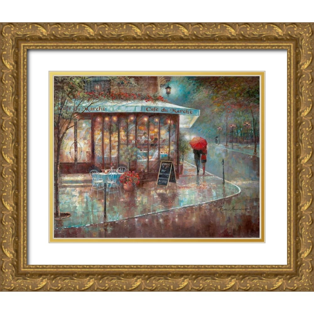 Manning, Ruane 18x15 Gold Ornate Wood Framed with Double Matting Museum Art Print Titled - Cafe ...